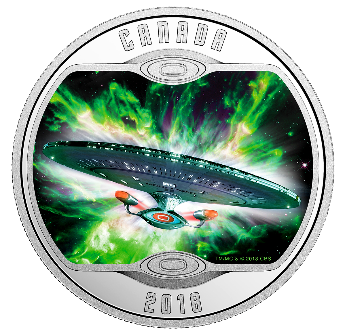 Star Trek™: The Next Generation - Pure Silver Glow-in-the-Dark Coin ...