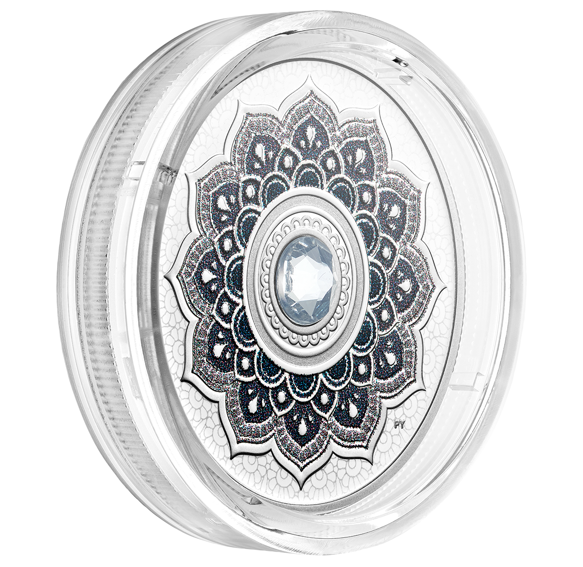 April Birthstone - Pure Silver Coin made with Swarovski® Crystals ...