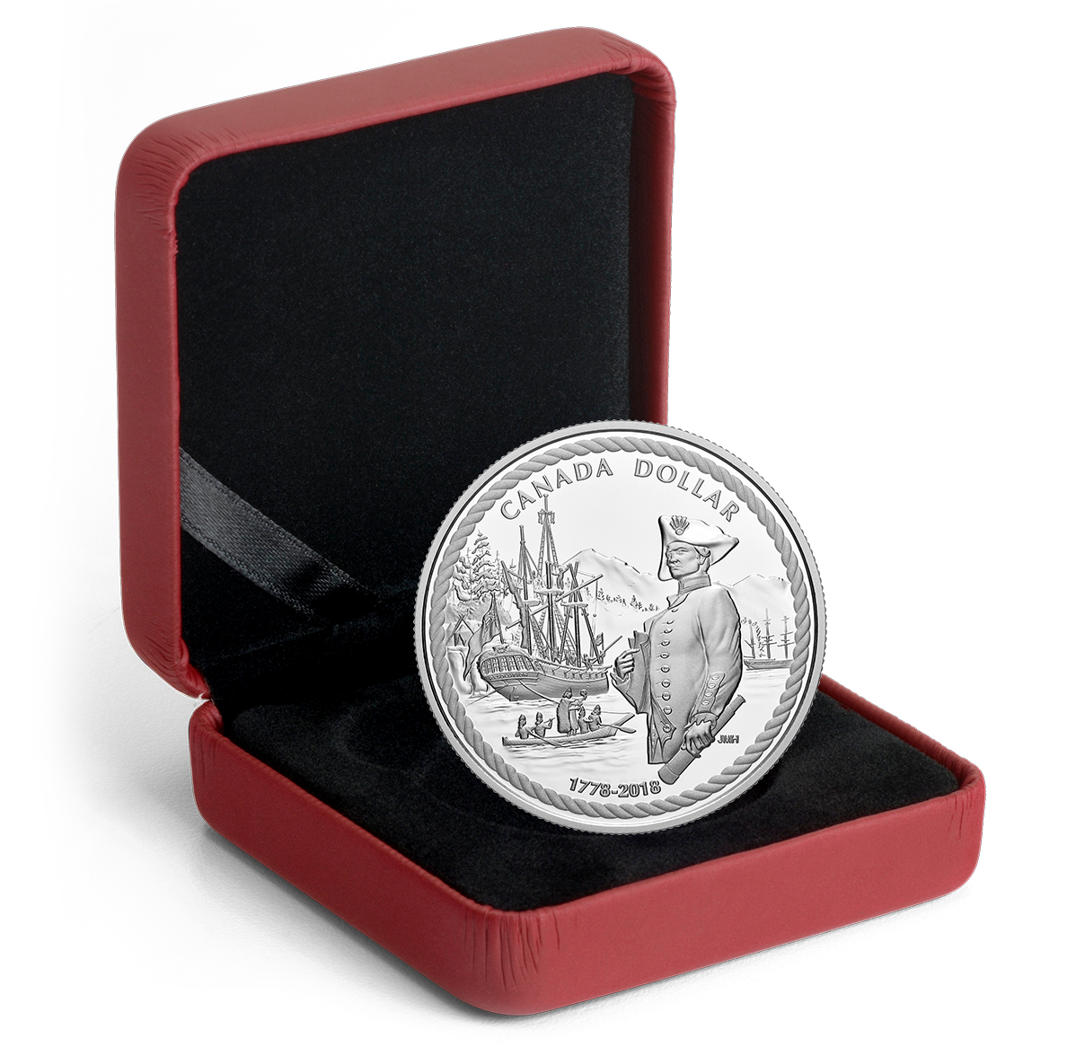 2018 Proof Pure Silver Dollar - 240th Anniversary of Captain Cook at ...