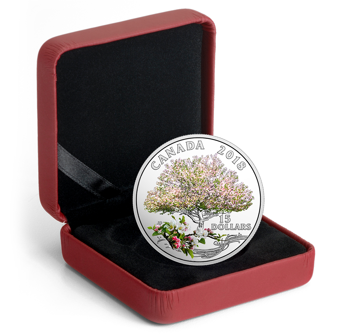 Pure Silver Coloured Coin - Celebration of Spring: Apple Blossoms ...