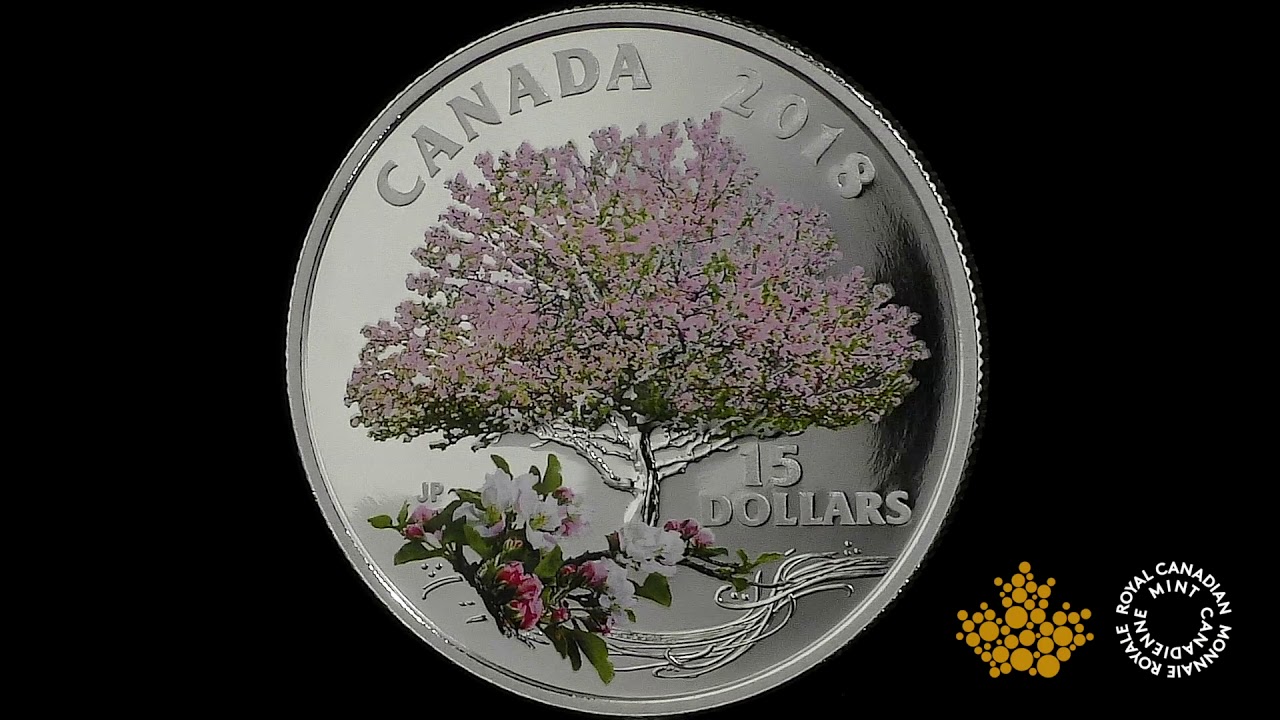 Pure Silver Coloured Coin - Celebration of Spring: Apple Blossoms ...