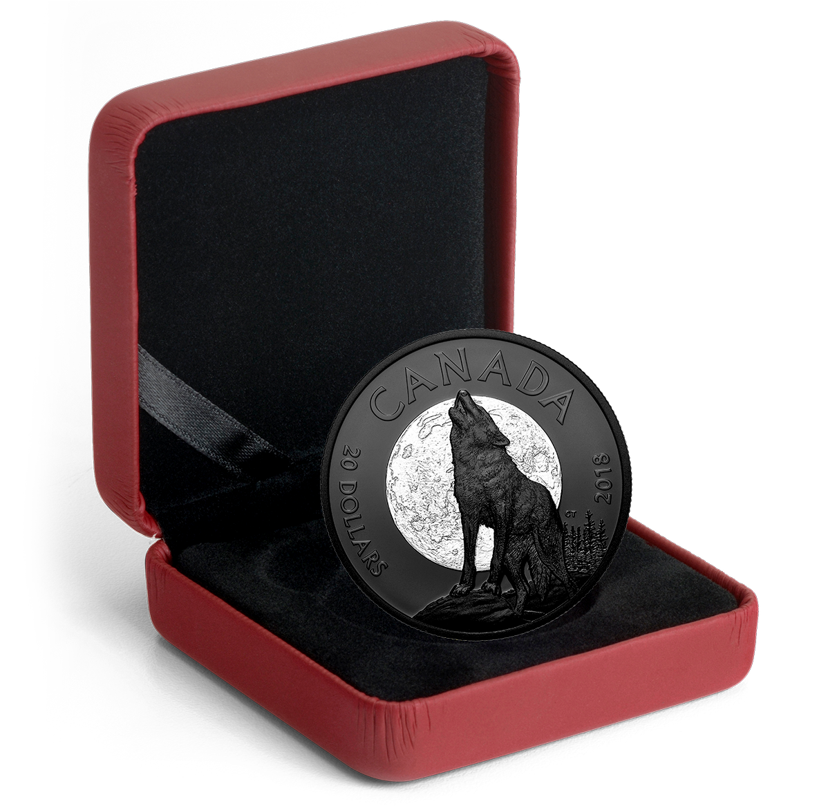 1 oz. Pure Silver Coin - Nocturnal by Nature: The Howling Wolf ...