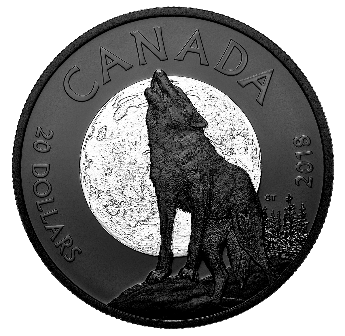 1 oz. Pure Silver Coin - Nocturnal by Nature: The Howling Wolf ...