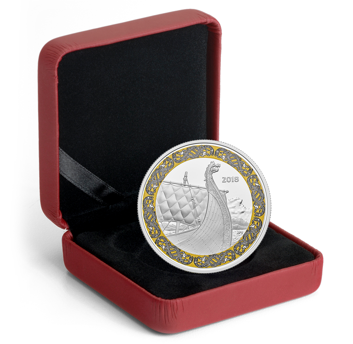 1 oz. Pure Silver Coloured Coin - Viking Ships: Dragon's Sail - Mintage ...