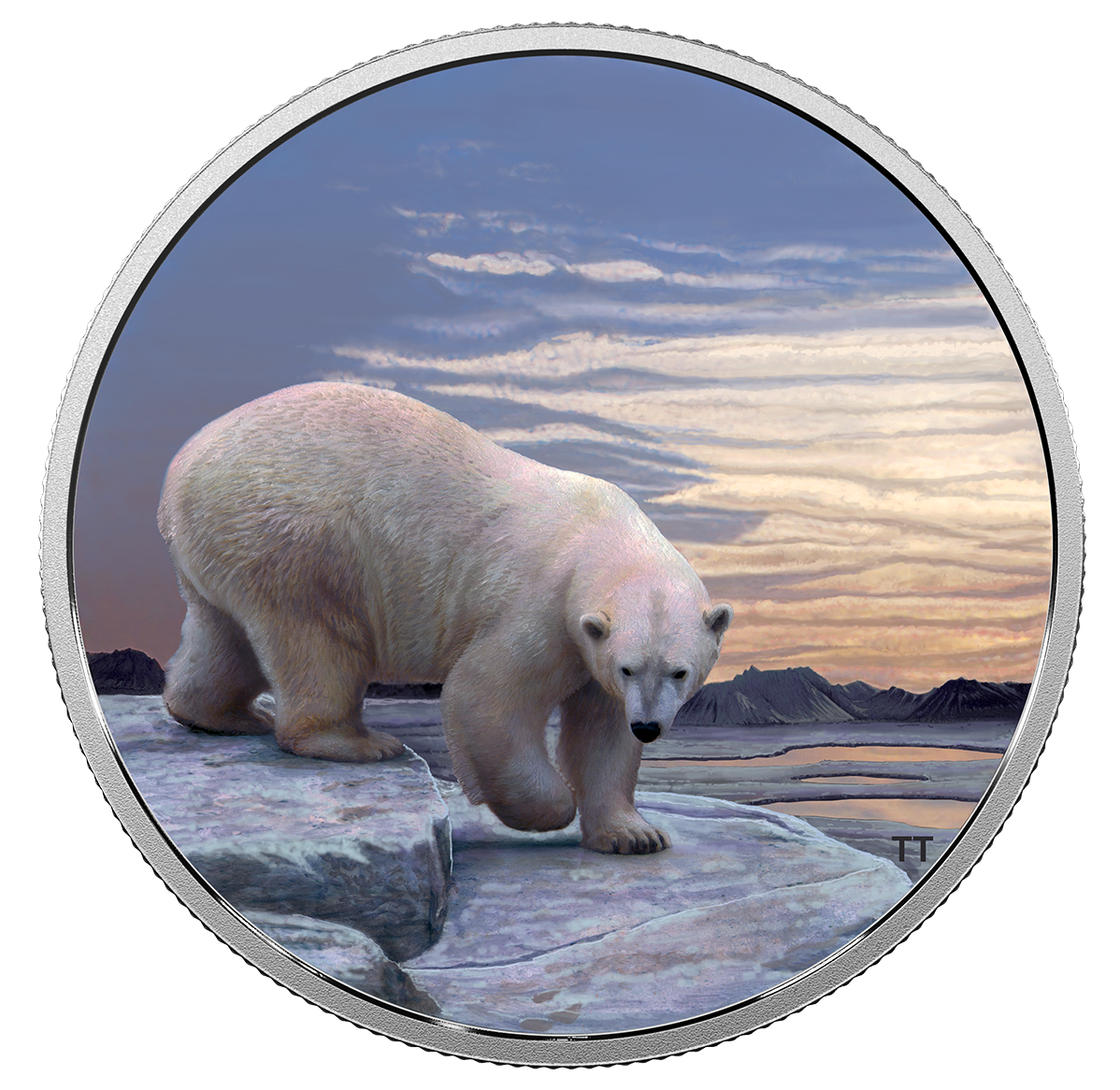 2 oz. Pure Silver Glow-in-the-Dark Coin - Arctic Animals and Northern ...