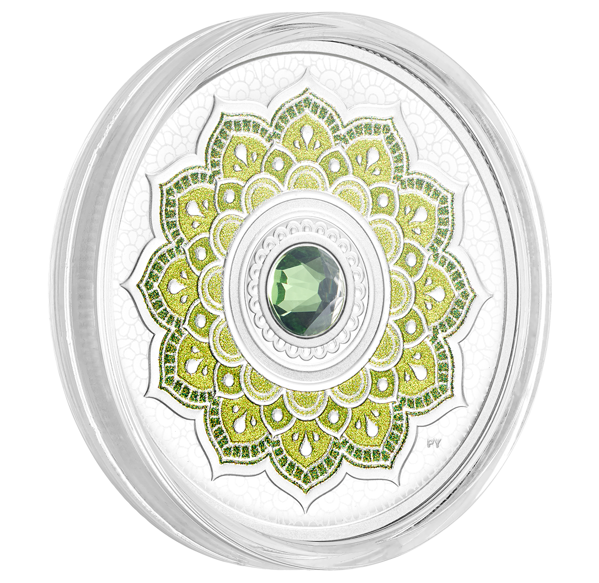 August Birthstone - Pure Silver Coin made with Swarovski® Crystal ...