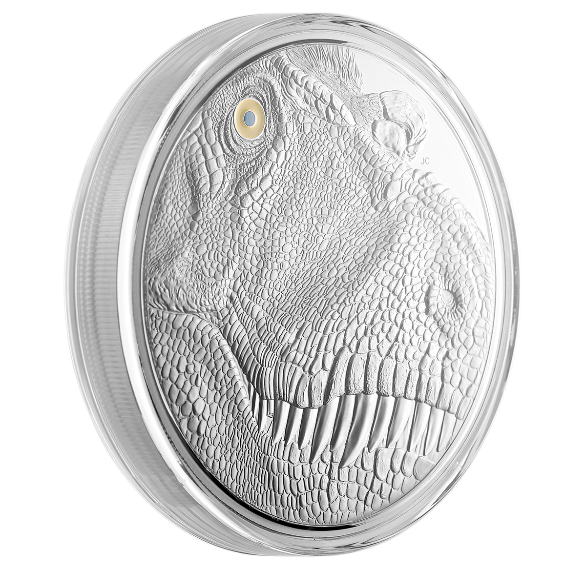 Pure Silver One Kilogram Coin - A Fierce Gaze: Tyrannosaurus Rex ...