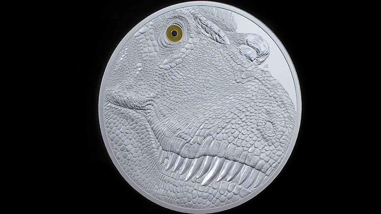 Pure Silver One Kilogram Coin - A Fierce Gaze: Tyrannosaurus Rex ...