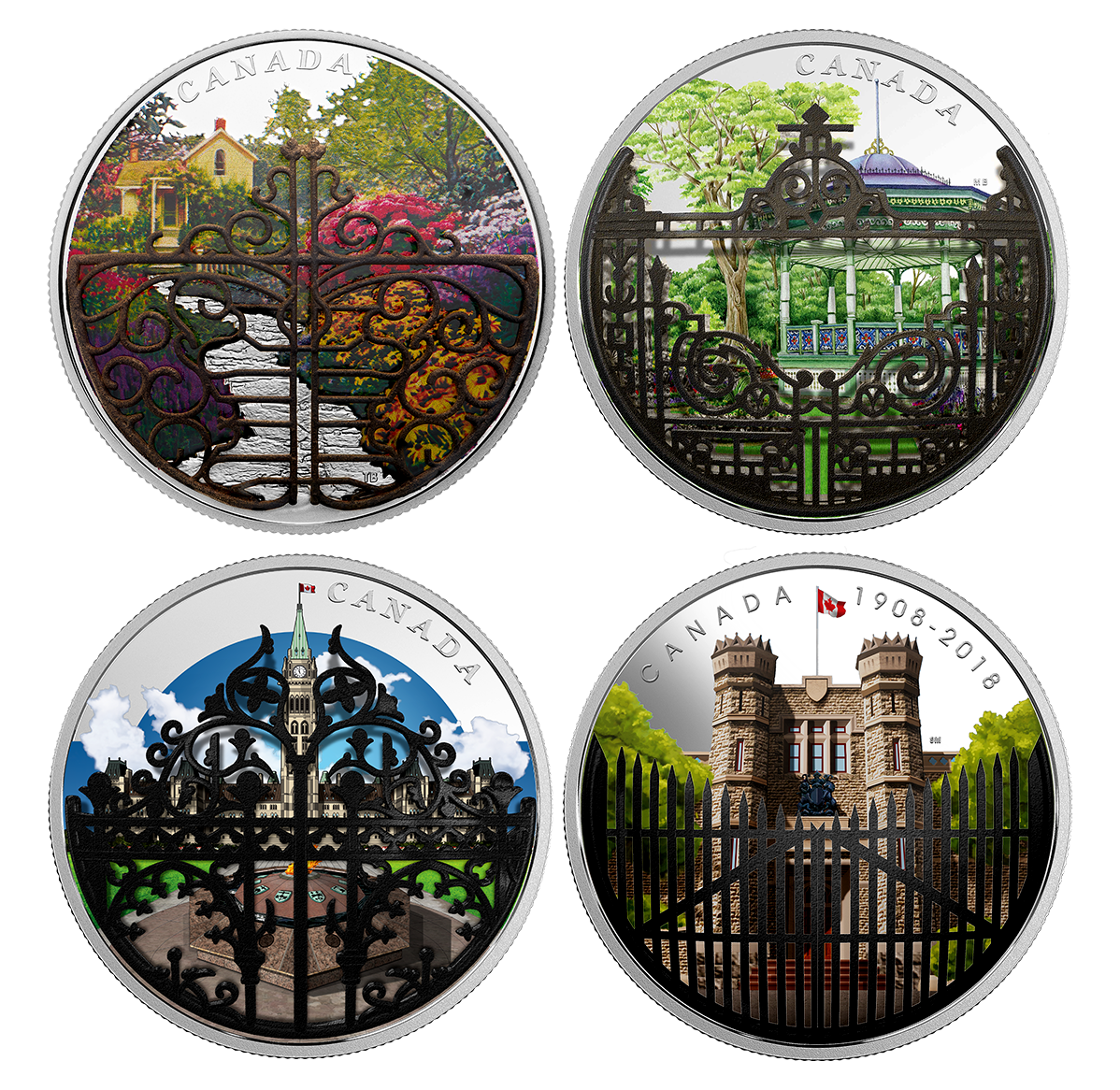 Gates of Canada - 2 oz. Pure Silver 4-Coin Subscription - Mintage ...