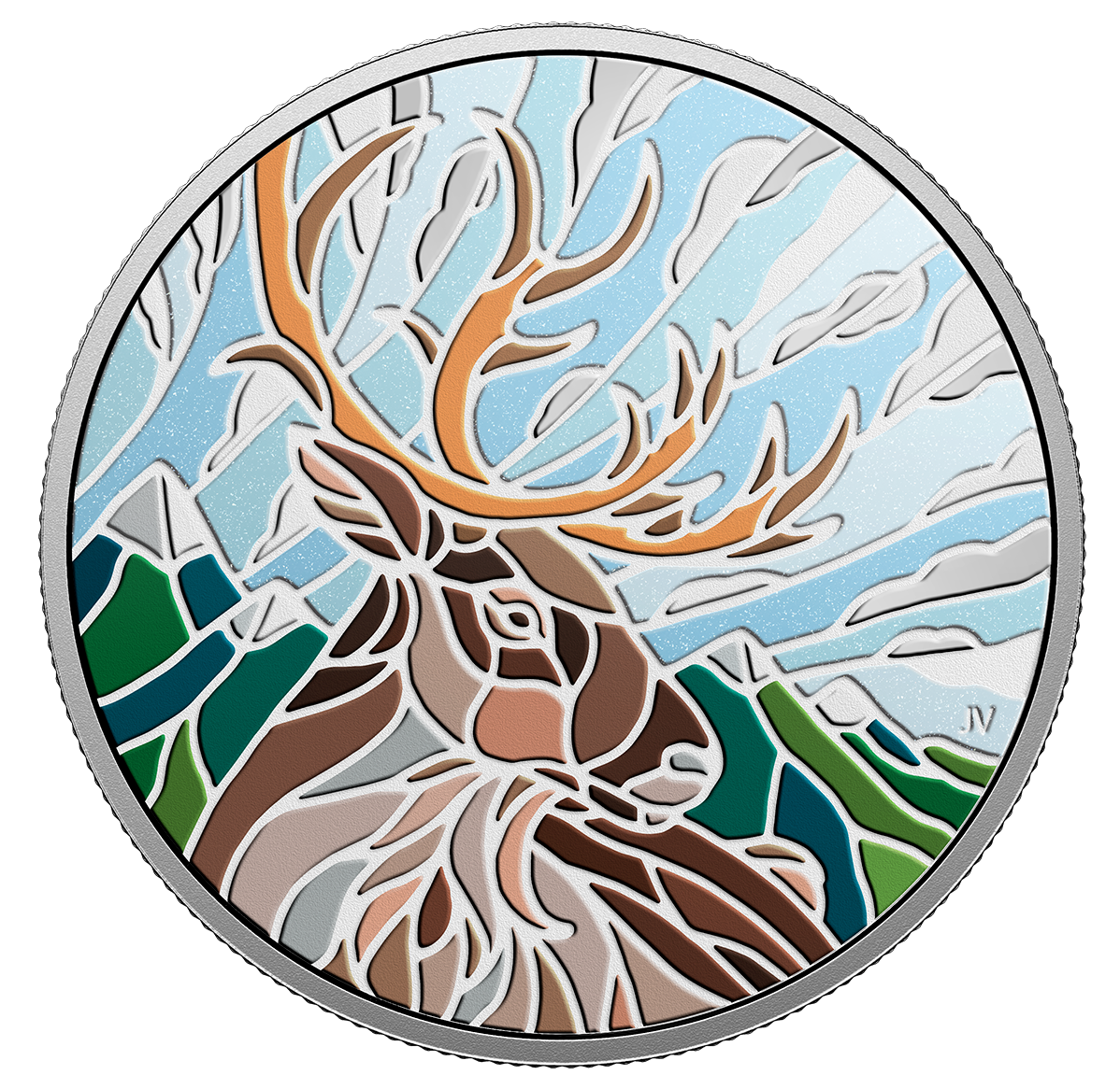 1 oz. Pure Silver Coin - Canadian Mosaics: Caribou - Mintage: 6,000 ...