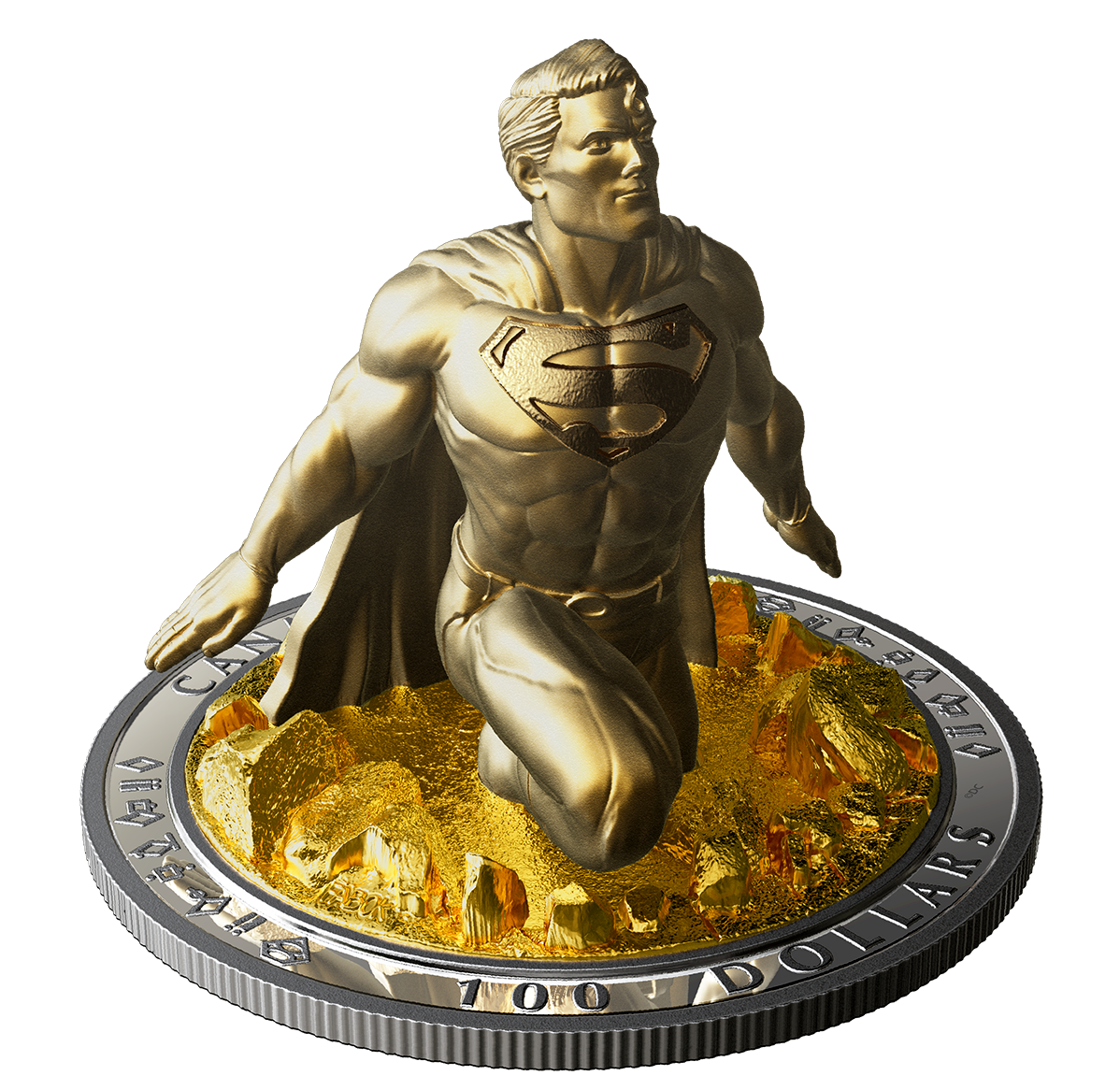 10 oz. Pure Silver Gold-Plated Coin - Superman™: The Last Son of ...