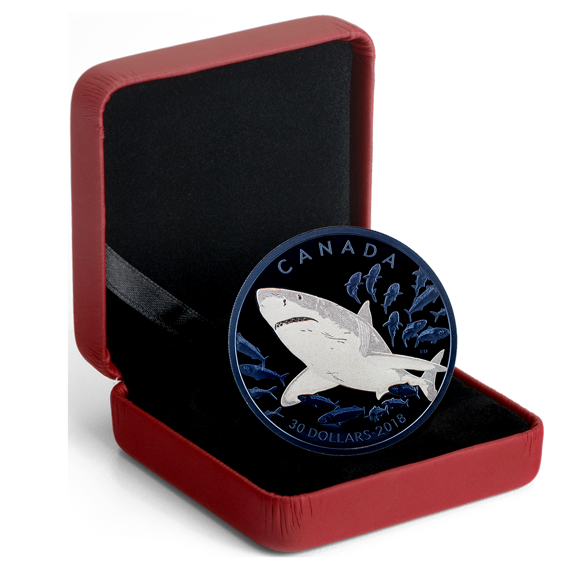 2 oz. Pure Silver Coin with Selective Blue Rhodium Plating - Great ...