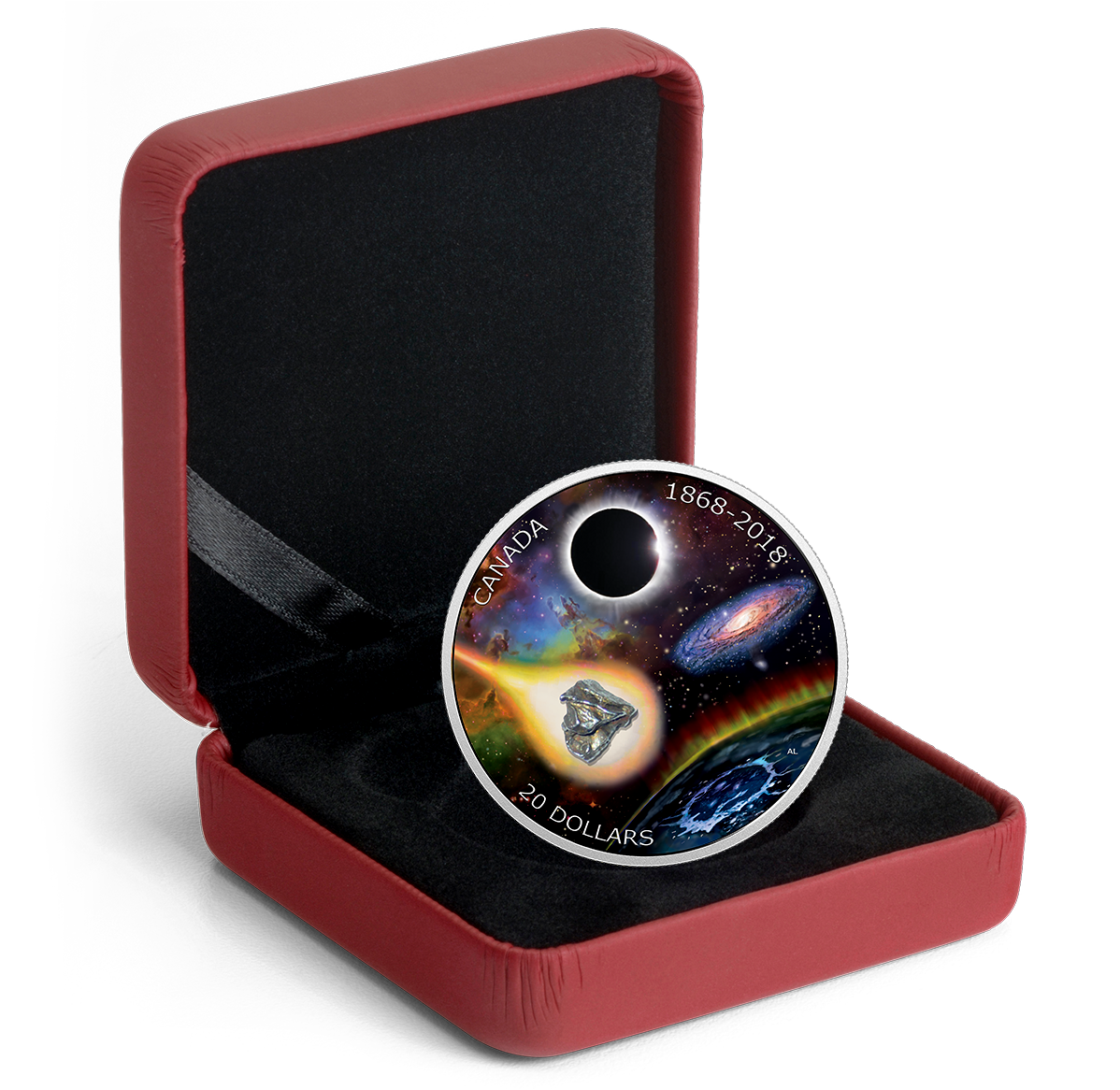 Pure Silver Coloured Coin with Meteorite | The Royal Canadian Mint