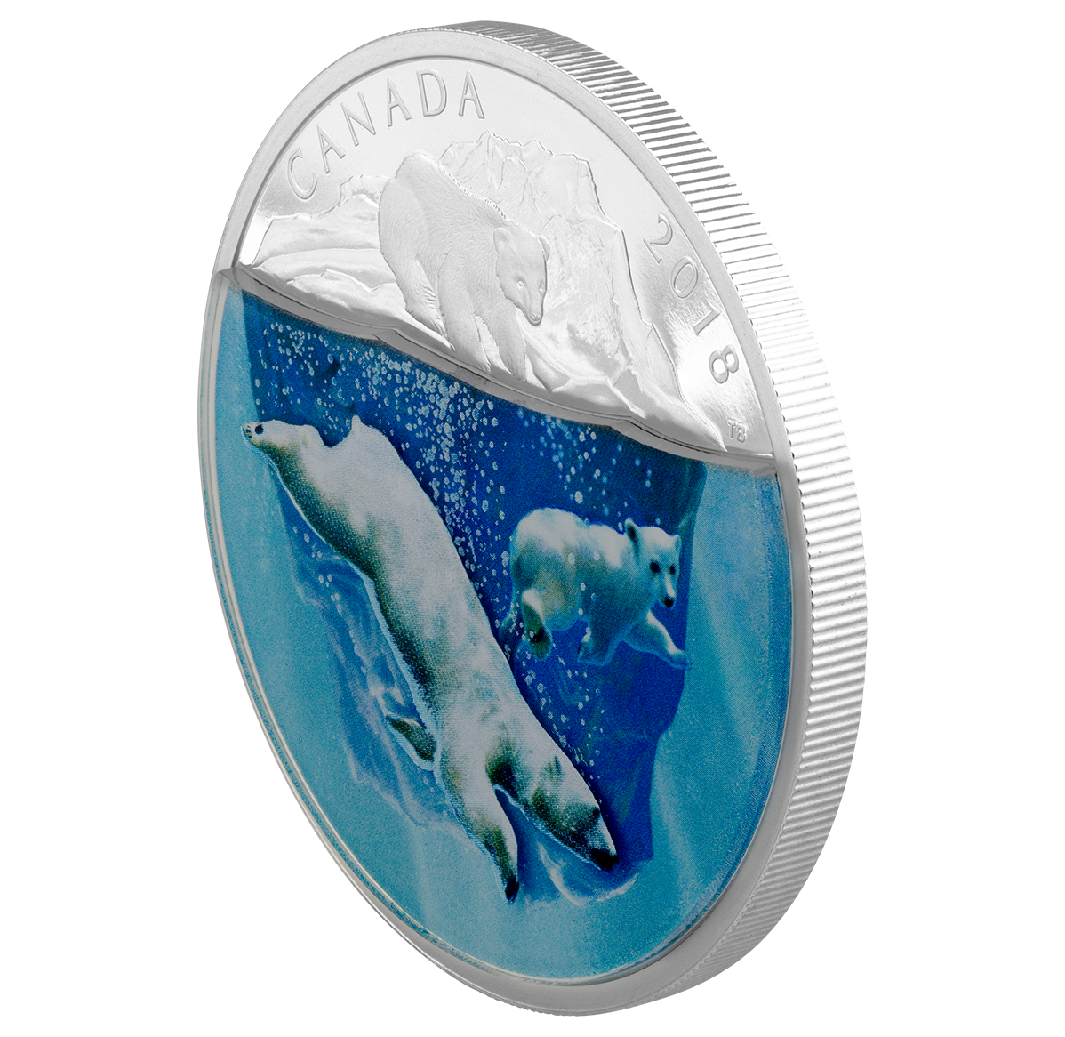 2 oz. Pure Silver Coin - Dimensional Nature: Polar Bears | The Royal ...