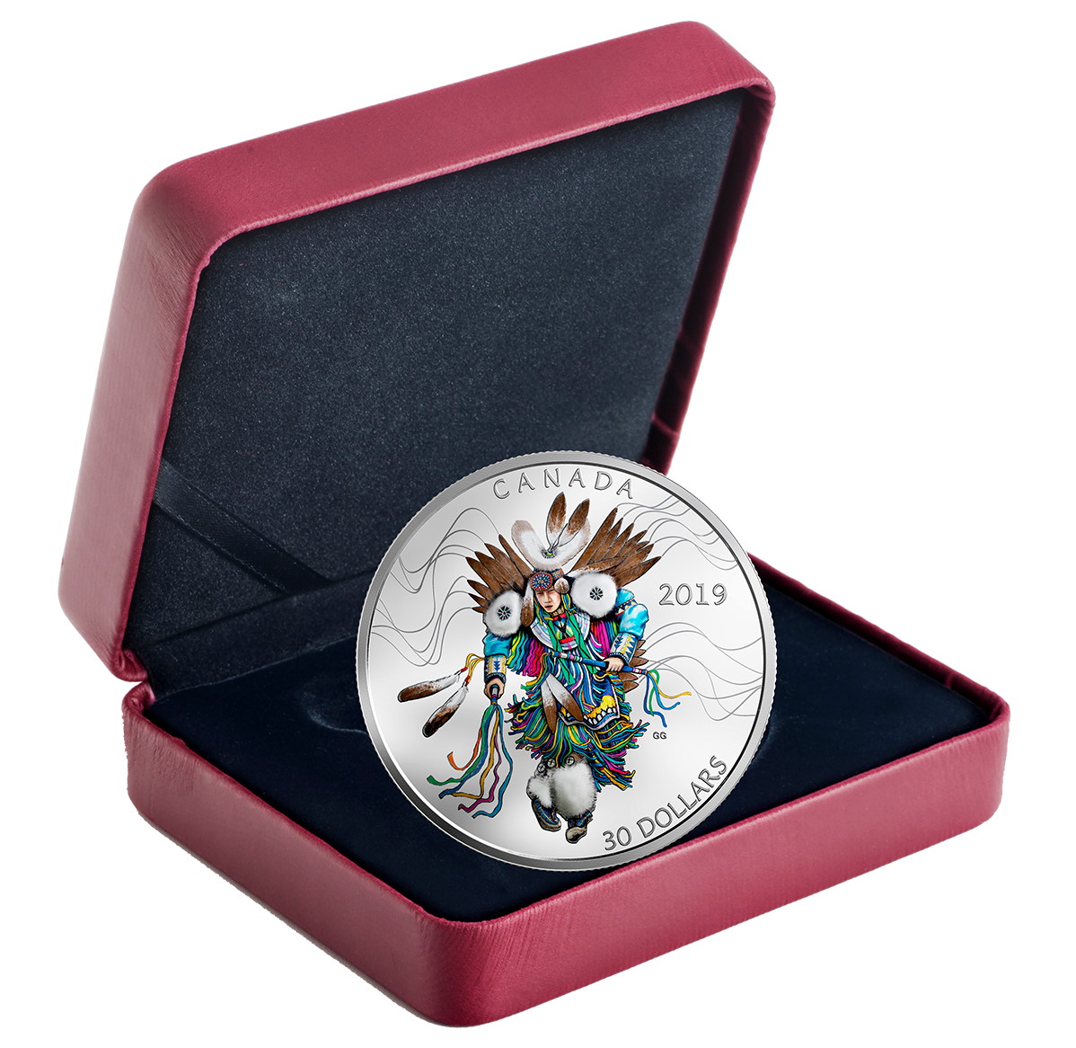 2 oz. Pure Silver Coloured Coin - Fancy Dance | The Royal Canadian Mint