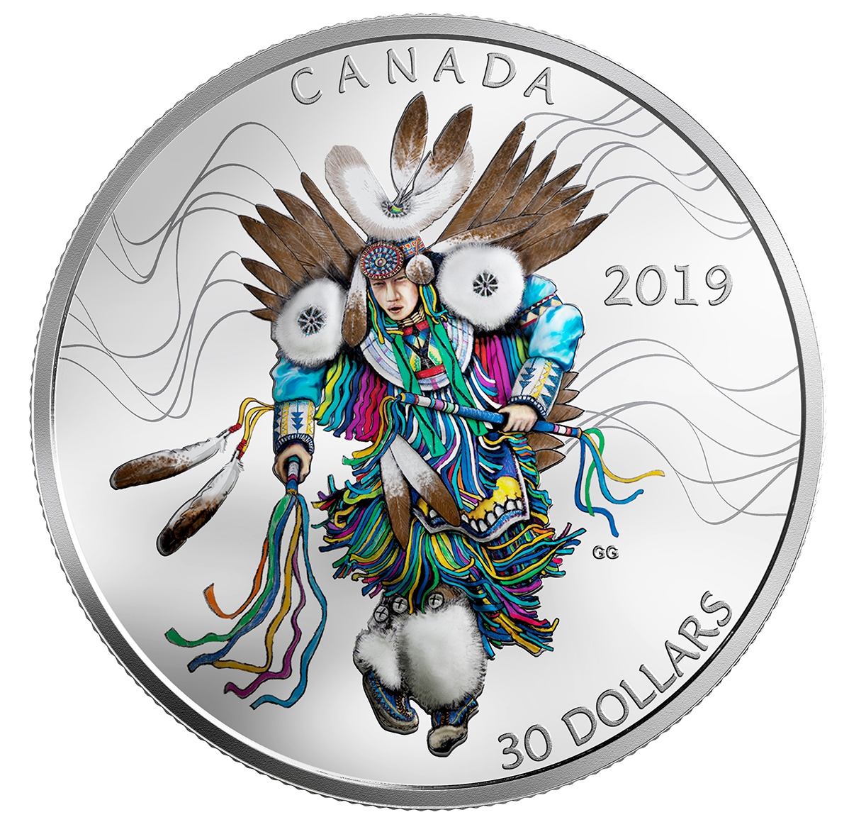 2 oz. Pure Silver Coloured Coin - Fancy Dance | The Royal Canadian Mint