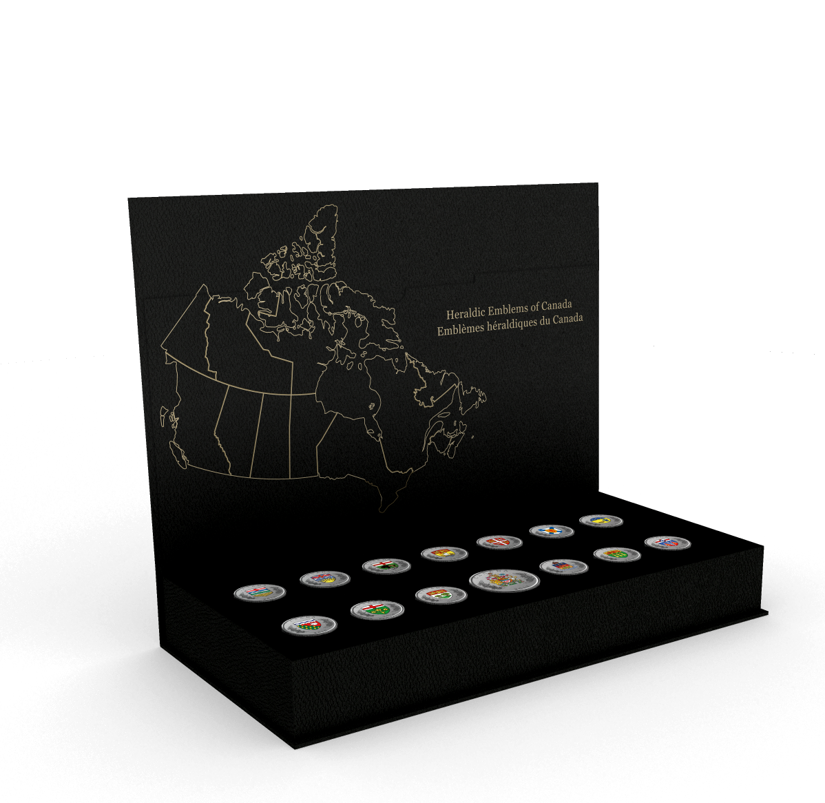 Pure Silver 14-Coin Set - Heraldic Emblems of Canada - Mintage: 4,000 ...