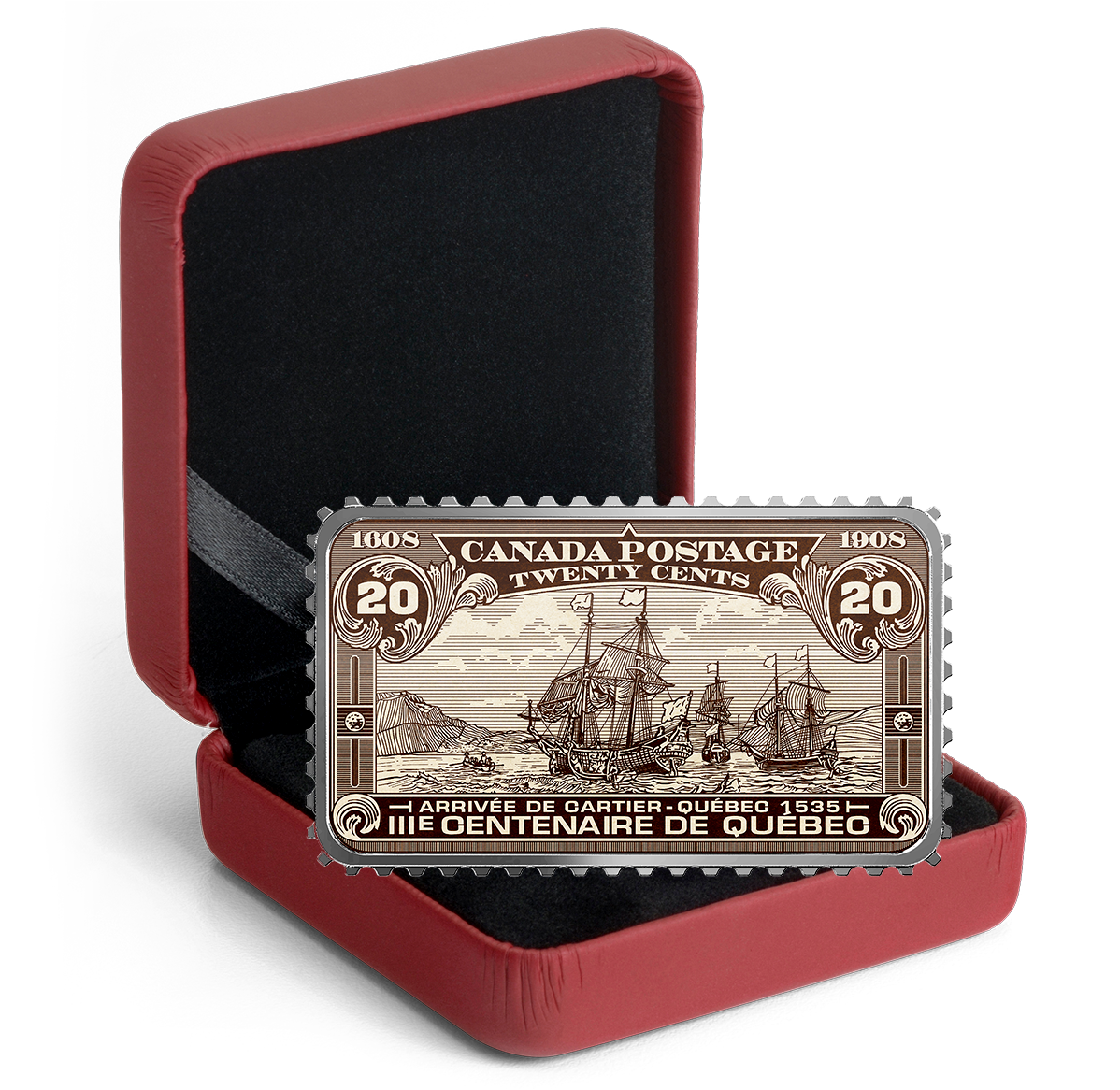 1 oz. Pure Silver Coloured Coin - Canada's Historical Stamps: Arrival ...