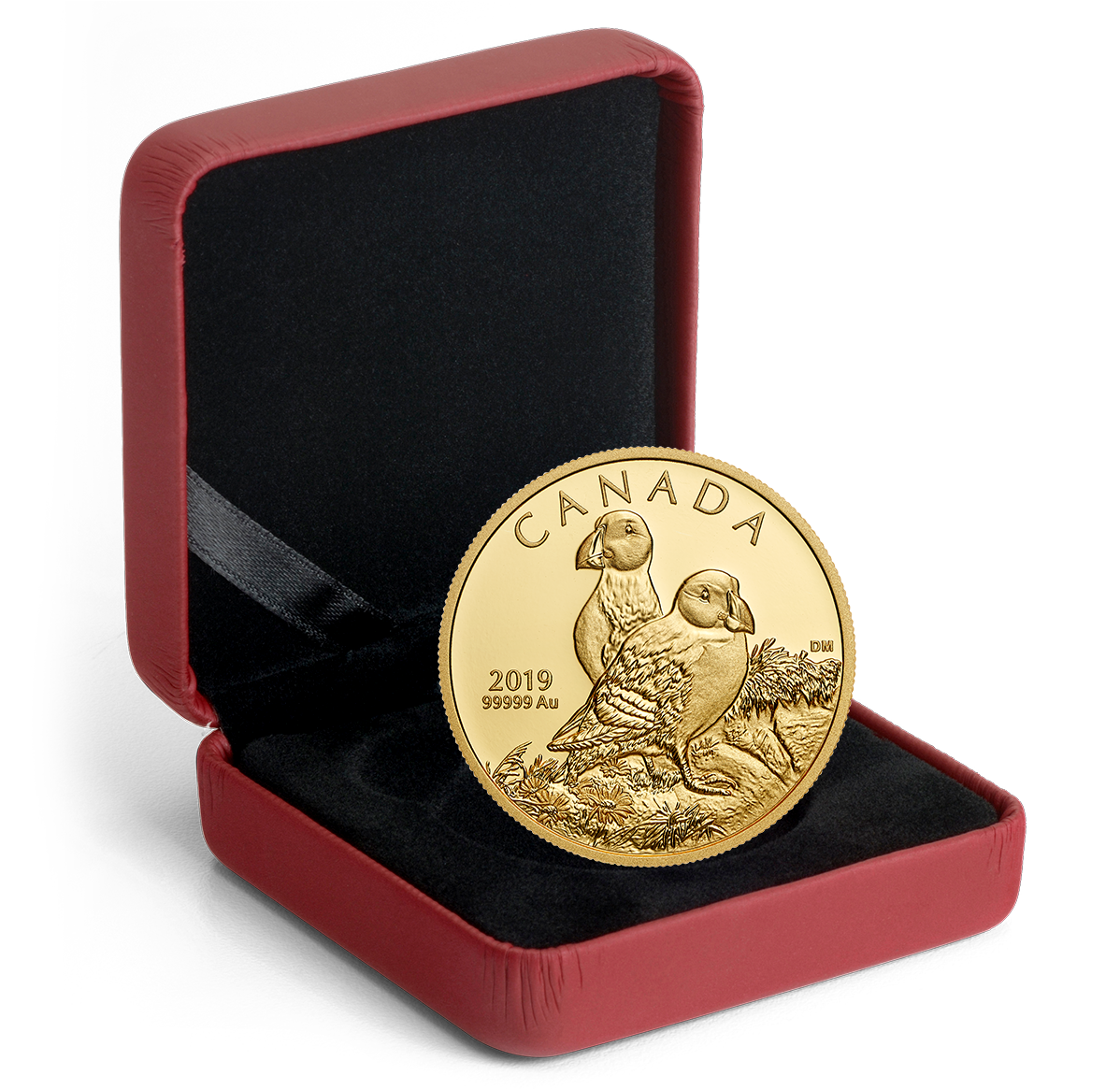 99.999% 1 oz. Pure Gold Coin - Atlantic Puffins - Mintage: 400 (2019 ...