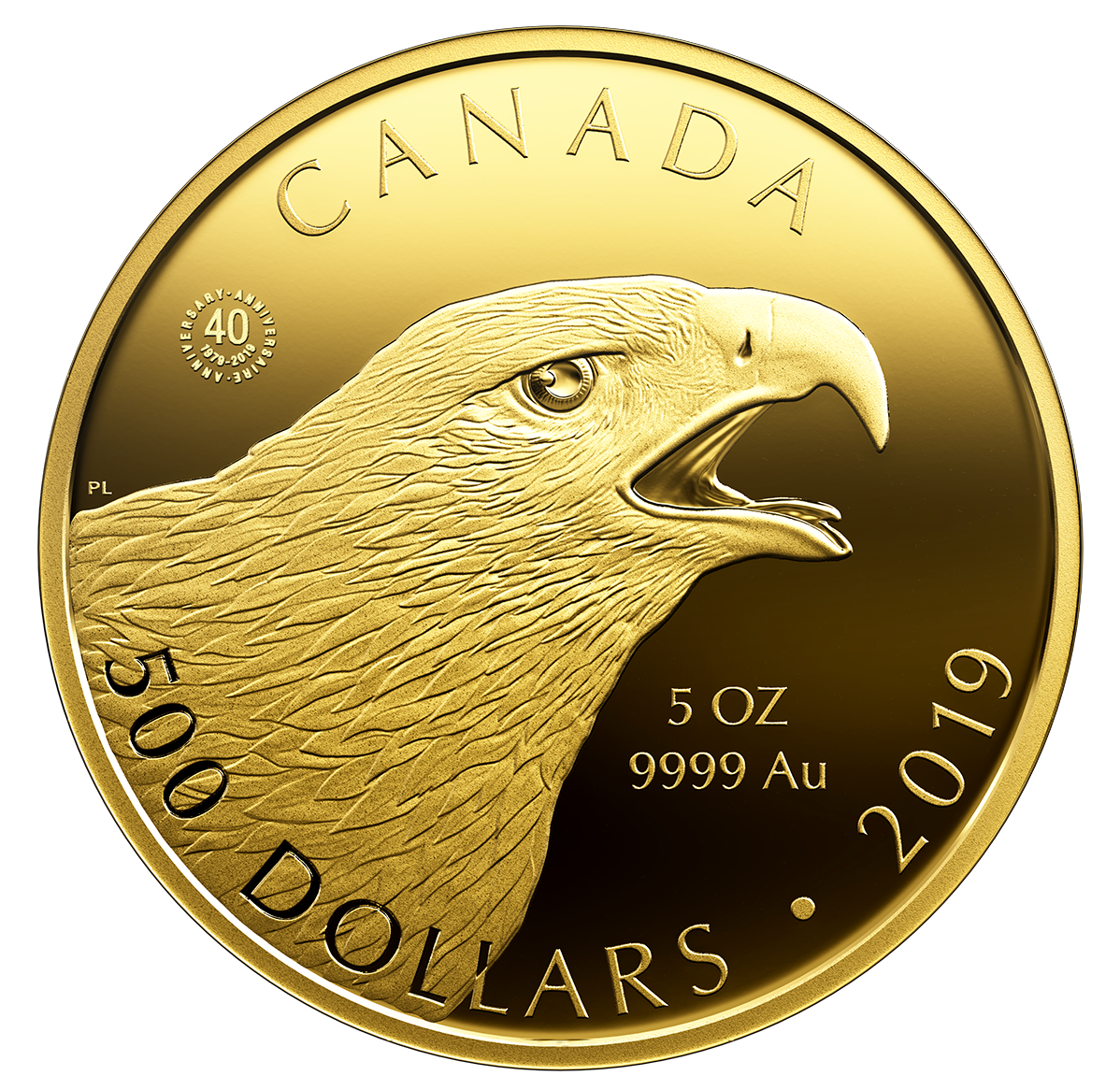 5 oz. Pure Gold Coin - Golden Eagle - Mintage: 99 (2018) | The Royal ...