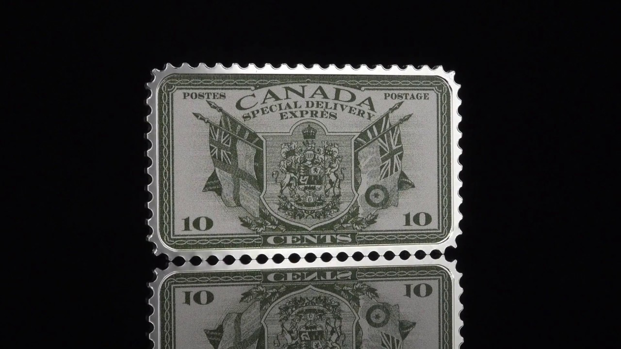 1 oz. Pure Silver Coloured Coin - Canada’s Historical Stamps: Coat of ...
