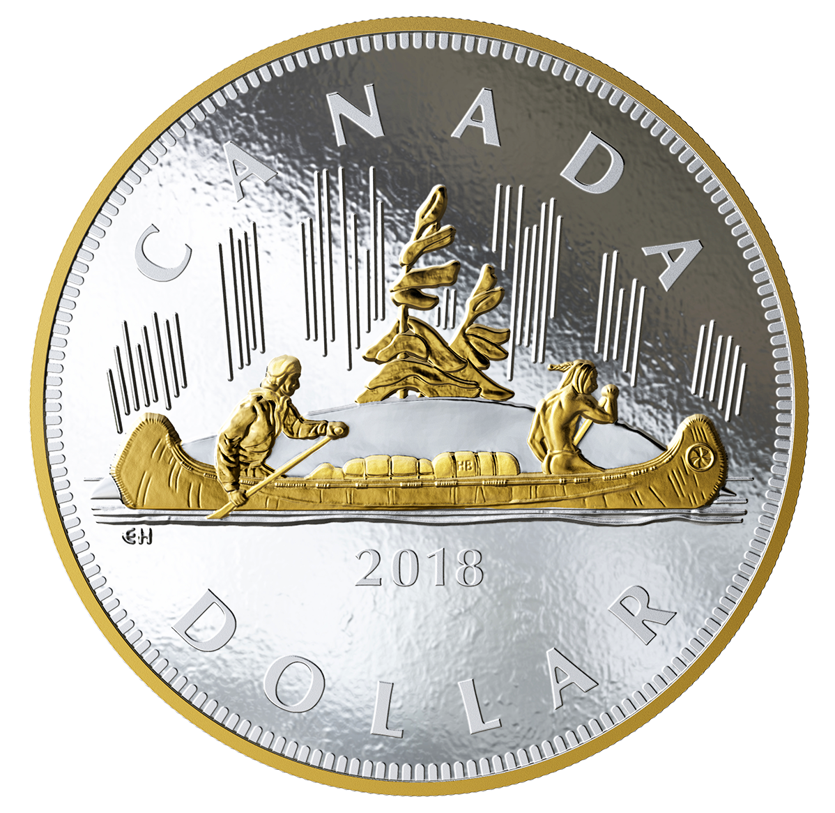Pure Silver One Kilogram Coin - The Voyageur Dollar - Mintage: 350 ...