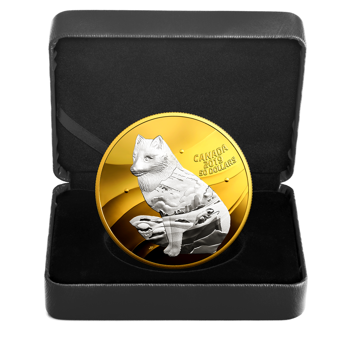 5 oz. Pure Silver Gold Plated Coin - Inner Nature: Arctic 5 oz. Pure Silver Gold Plated Coin - Inner Nature: Arctic