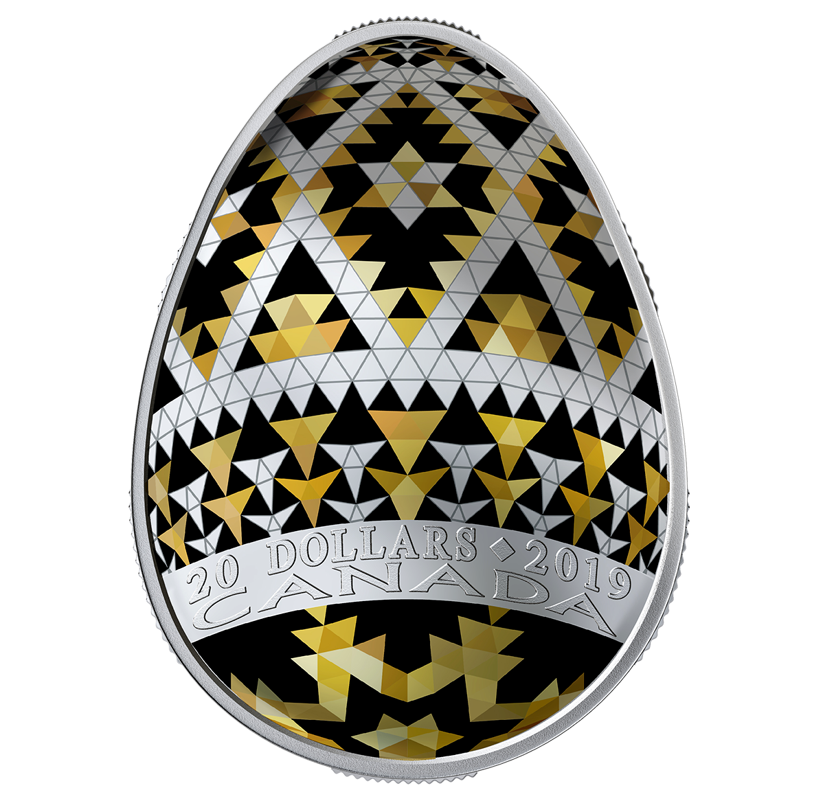 Vegreville Pysanka - 1 oz. Pure Silver Coloured Coin - Mintage: 5,000 ...