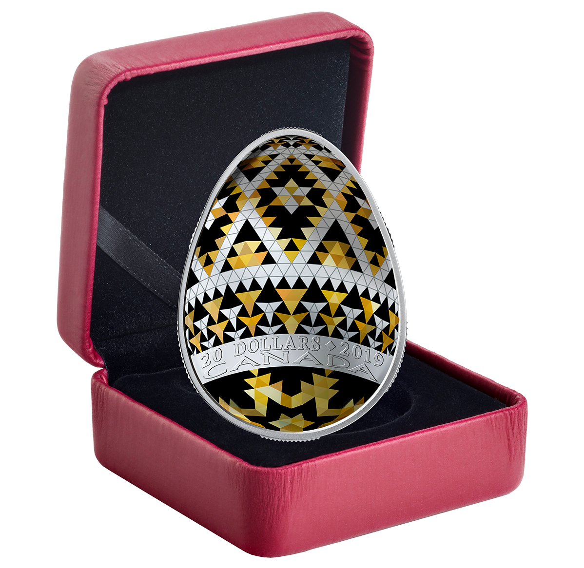 Vegreville Pysanka - 1 oz. Pure Silver Coloured Coin - Mintage: 5,000 ...