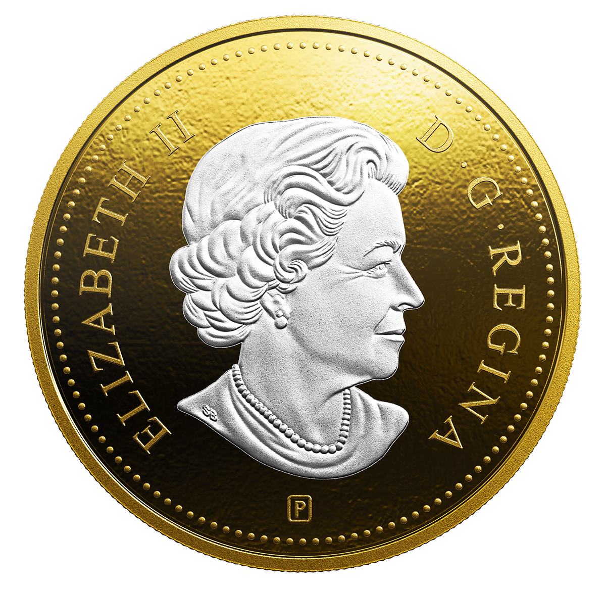 5 oz. Pure Silver Reverse-Gold Plating Coin - Big Coin Series: 1-Cent ...