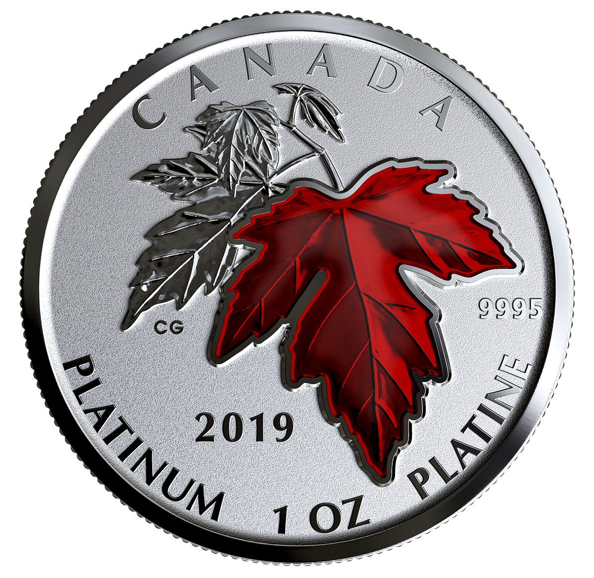1 oz. Pure Platinum Coin - Maple Leaf Forever - Mintage: 250 (2019 ...