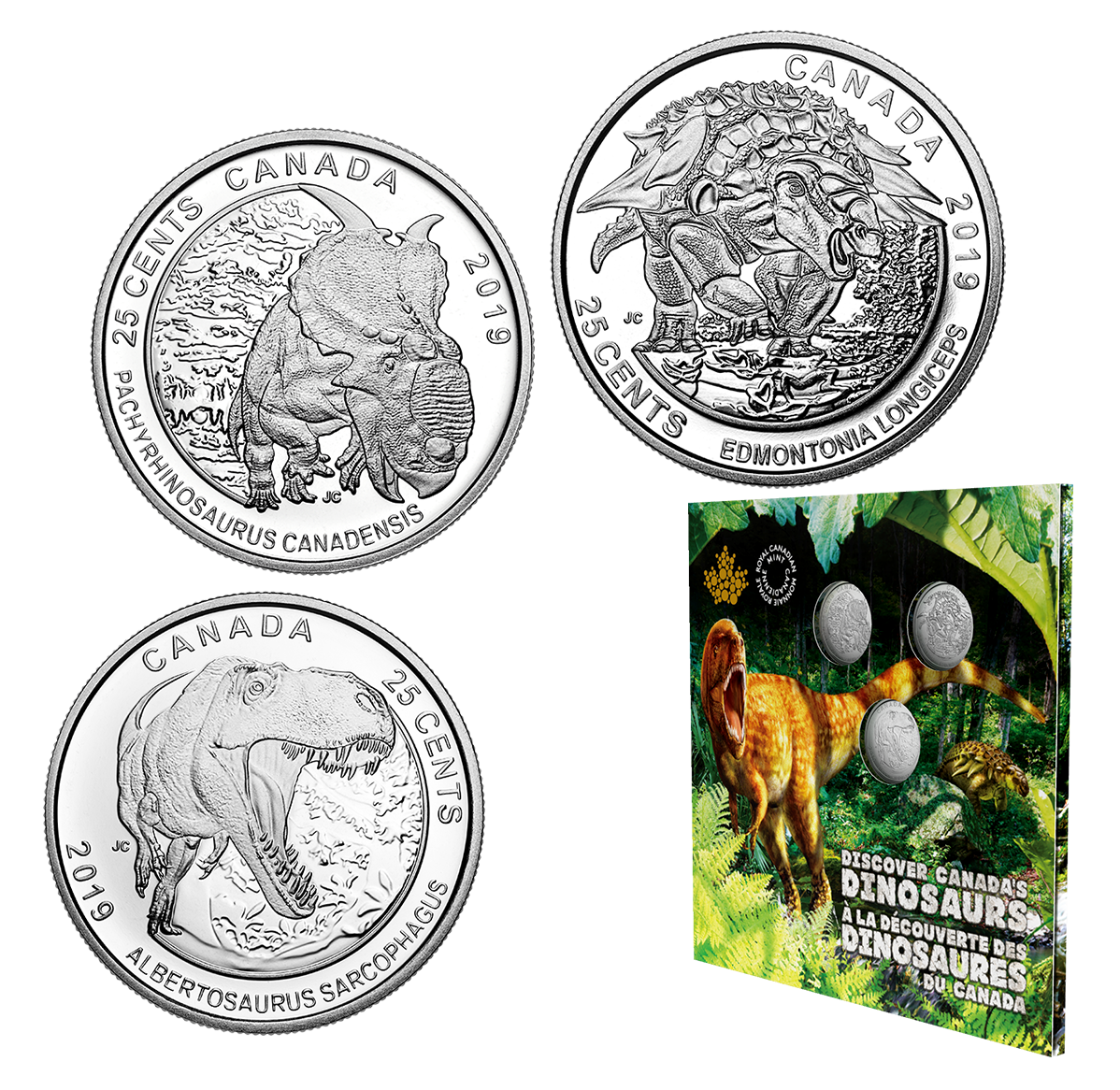 Dinosaurs of Canada 25-Cent 3-Coin Set | The Royal Canadian Mint