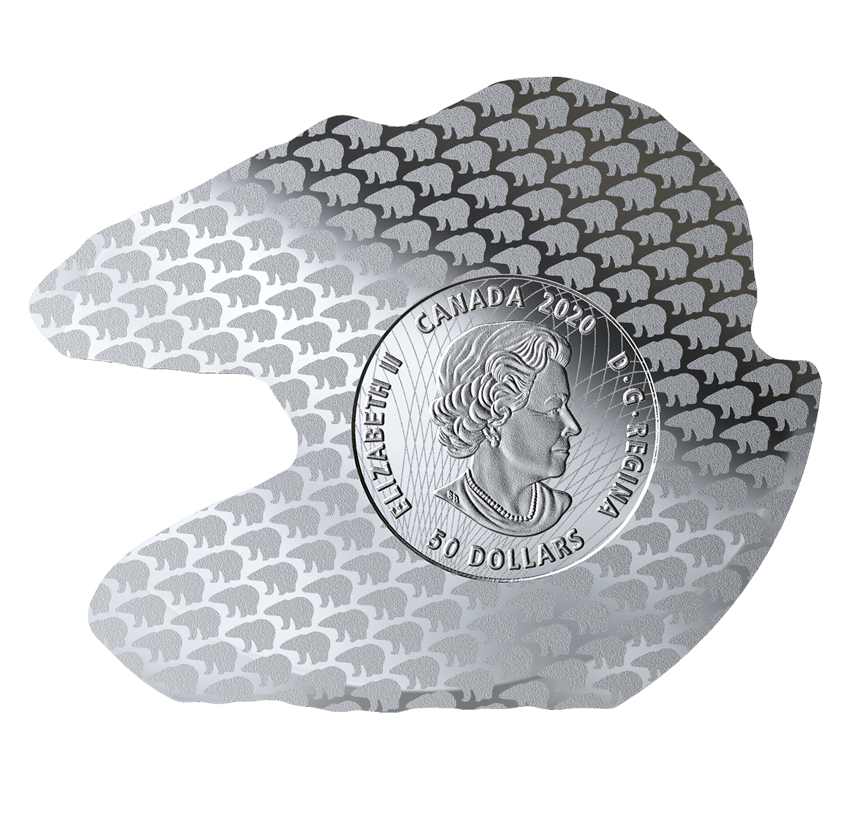 Pure Silver Coin - Real Shapes: The Polar Bear - Mintage: 1,200 (2020 ...