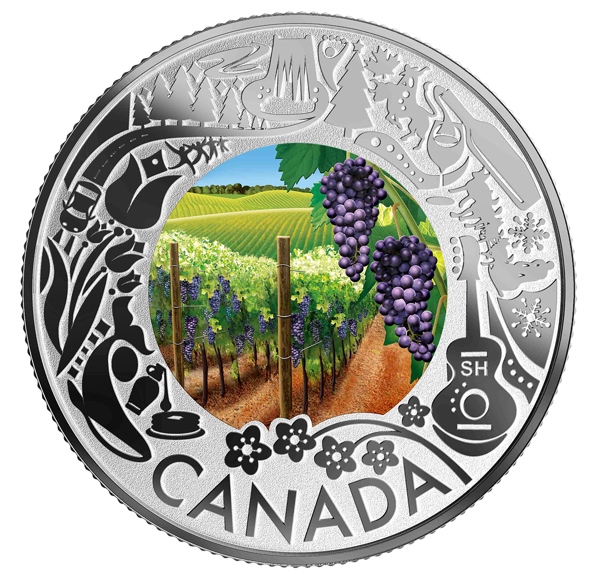 Pure Silver Coloured Coin - Wine Tasting: Celebrating Canadian Fun and ...