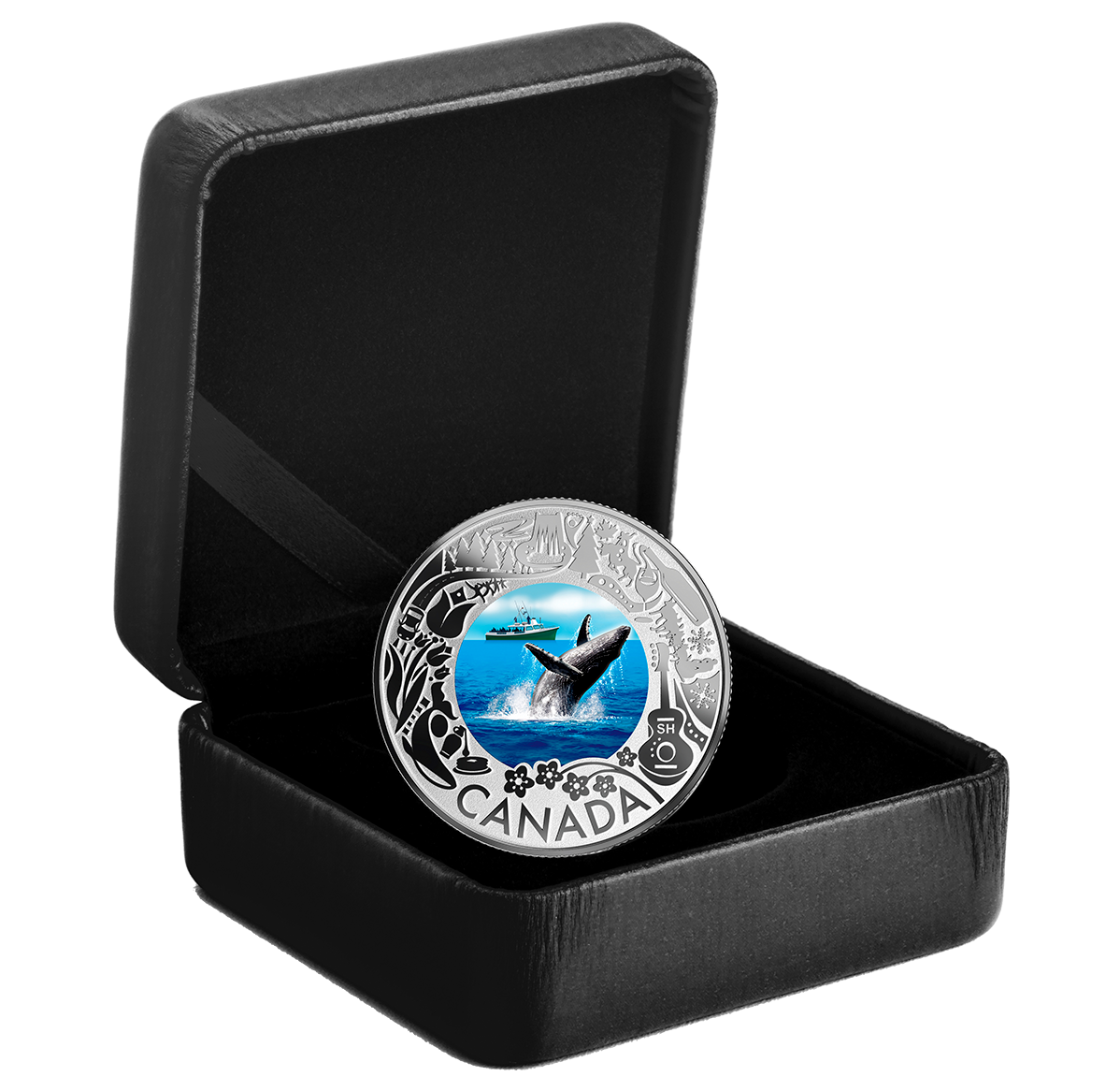 Pure Silver Coloured Coin - Whale Watching: Celebrating Canadian Fun ...