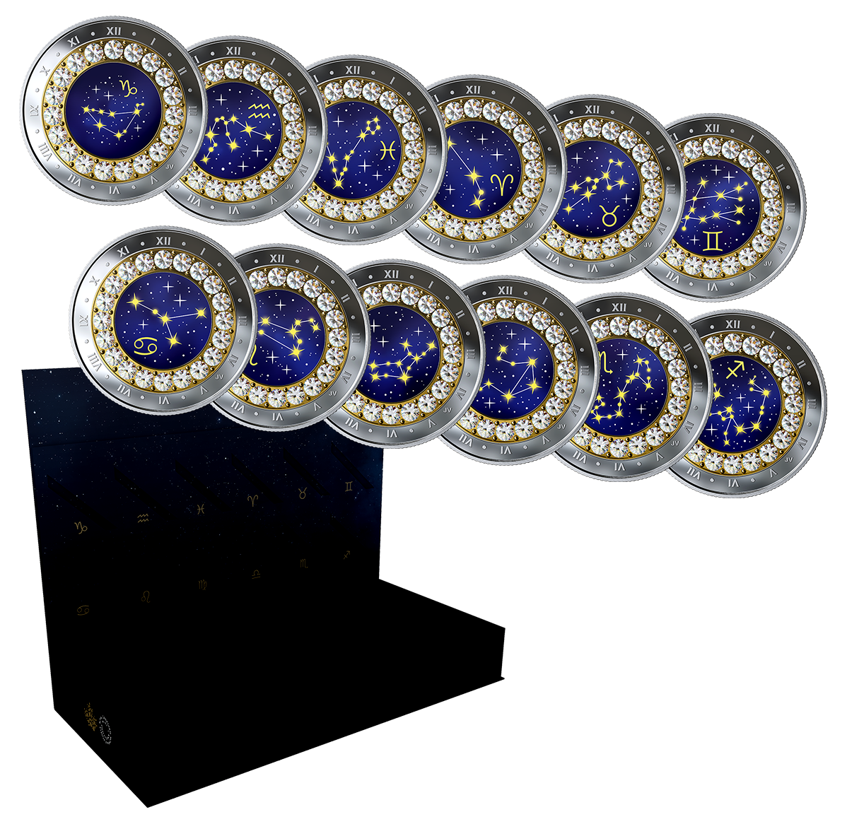 2019 12 Coin Zodiac Subscription - Pure Silver Coins made with ...