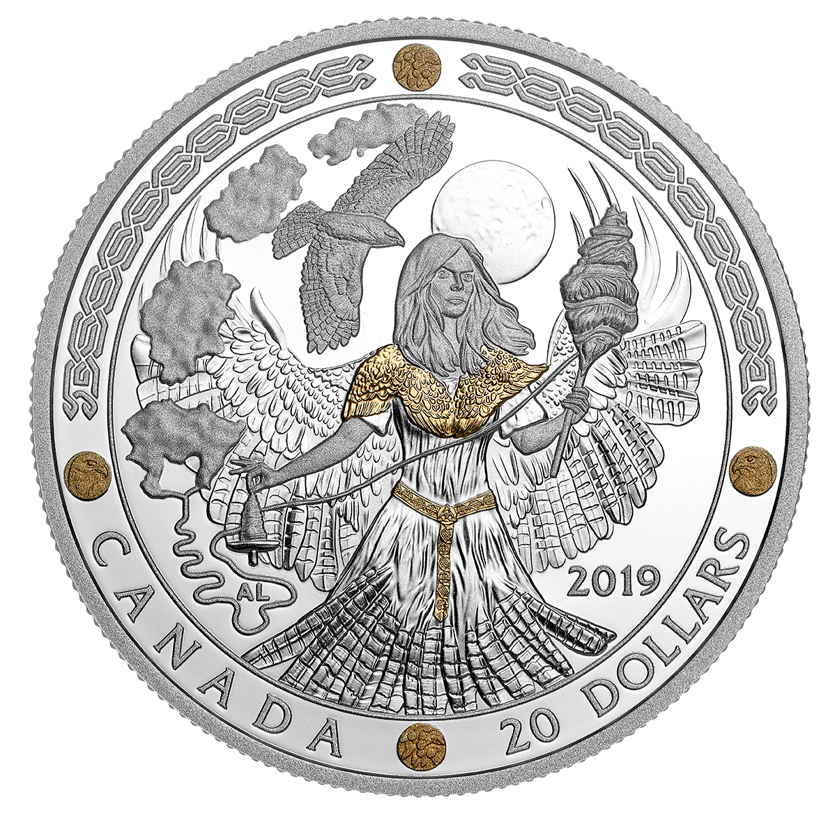 1 oz. Pure Silver Gold-Plated Coin - Norse Gods: Frigg - Mintage: 3,500 ...