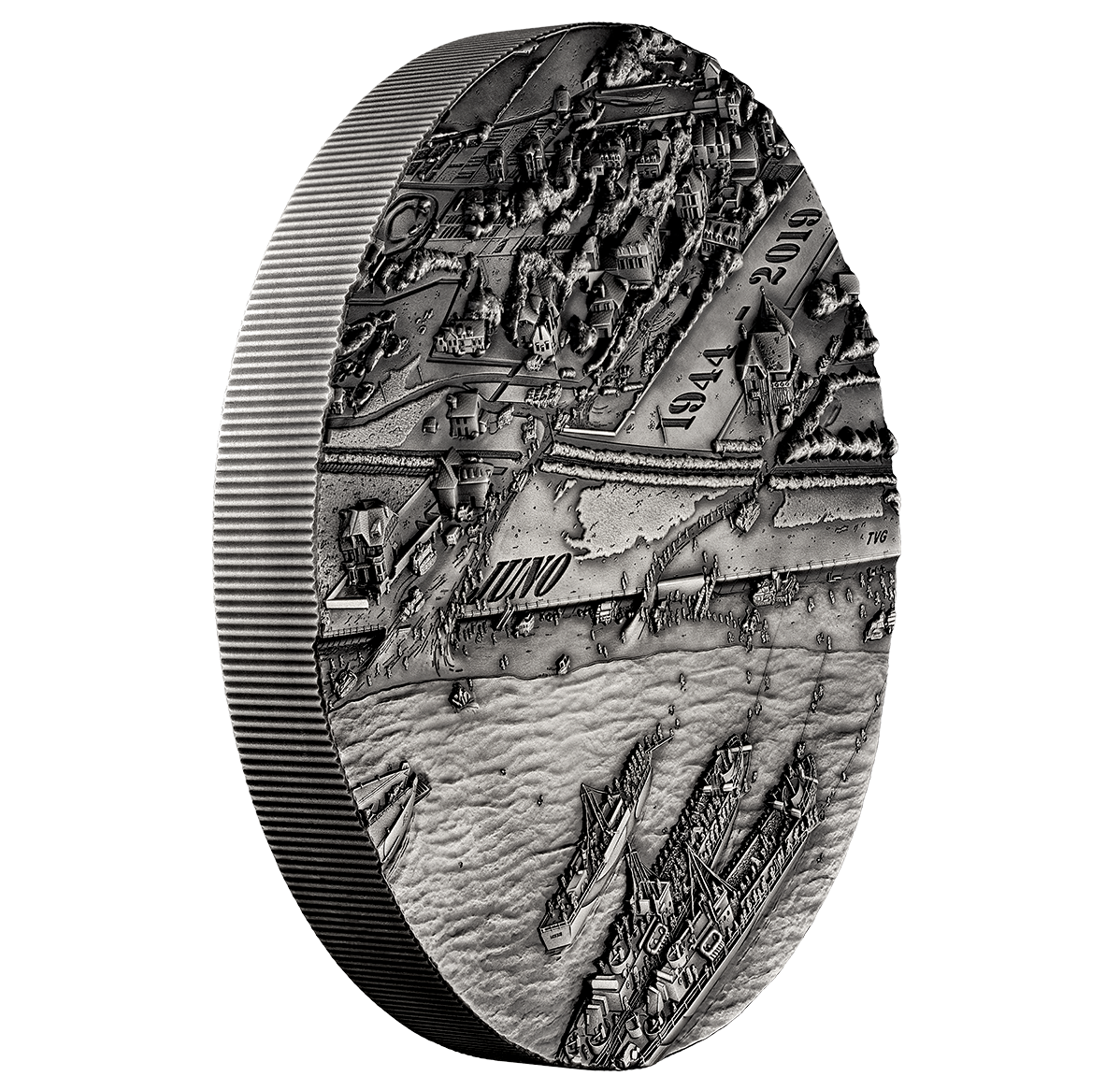 Pure Silver Ultra-High Relief One Kilogram Coin - D-Day: A Snapshot in ...