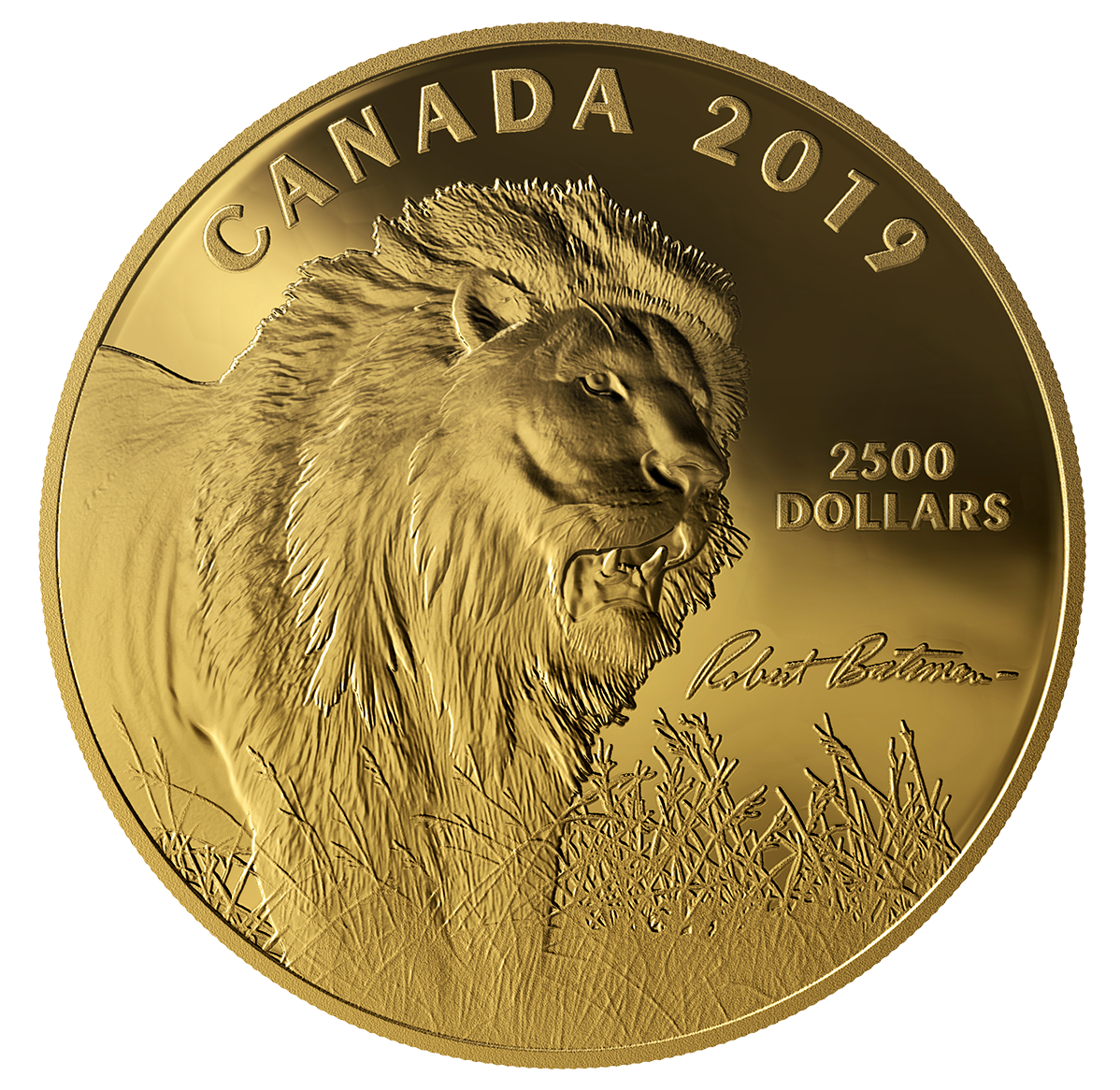1 Kilogram Pure Gold Coin – Robert Bateman's Into the Light - Lion ...
