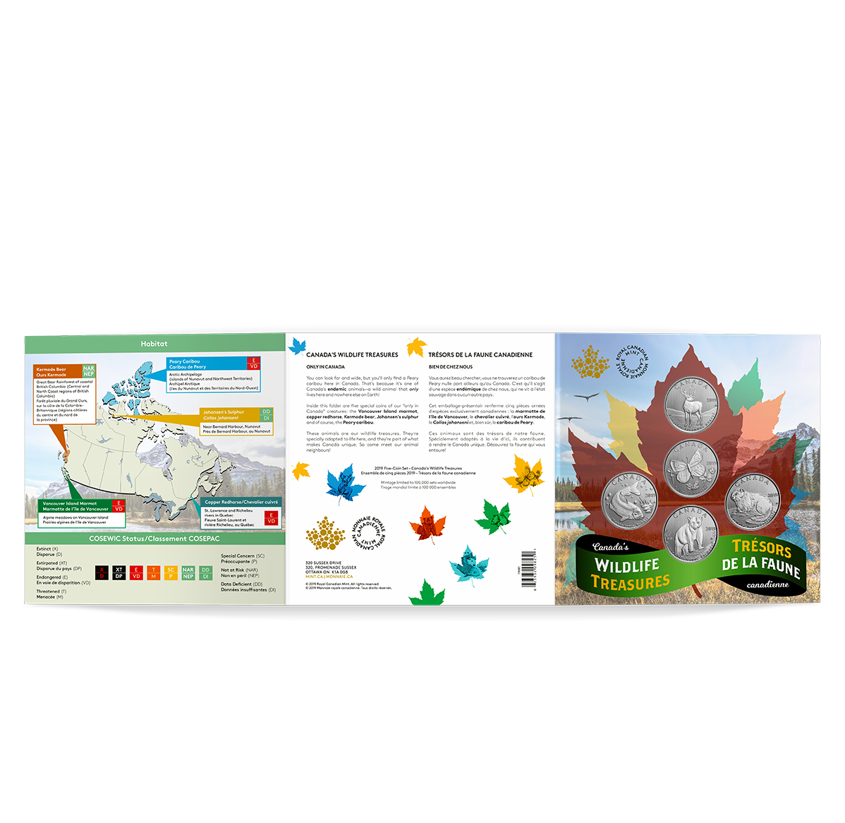 5-Coin Set - Canada’s Wildlife Treasures (2019) | The Royal Canadian Mint