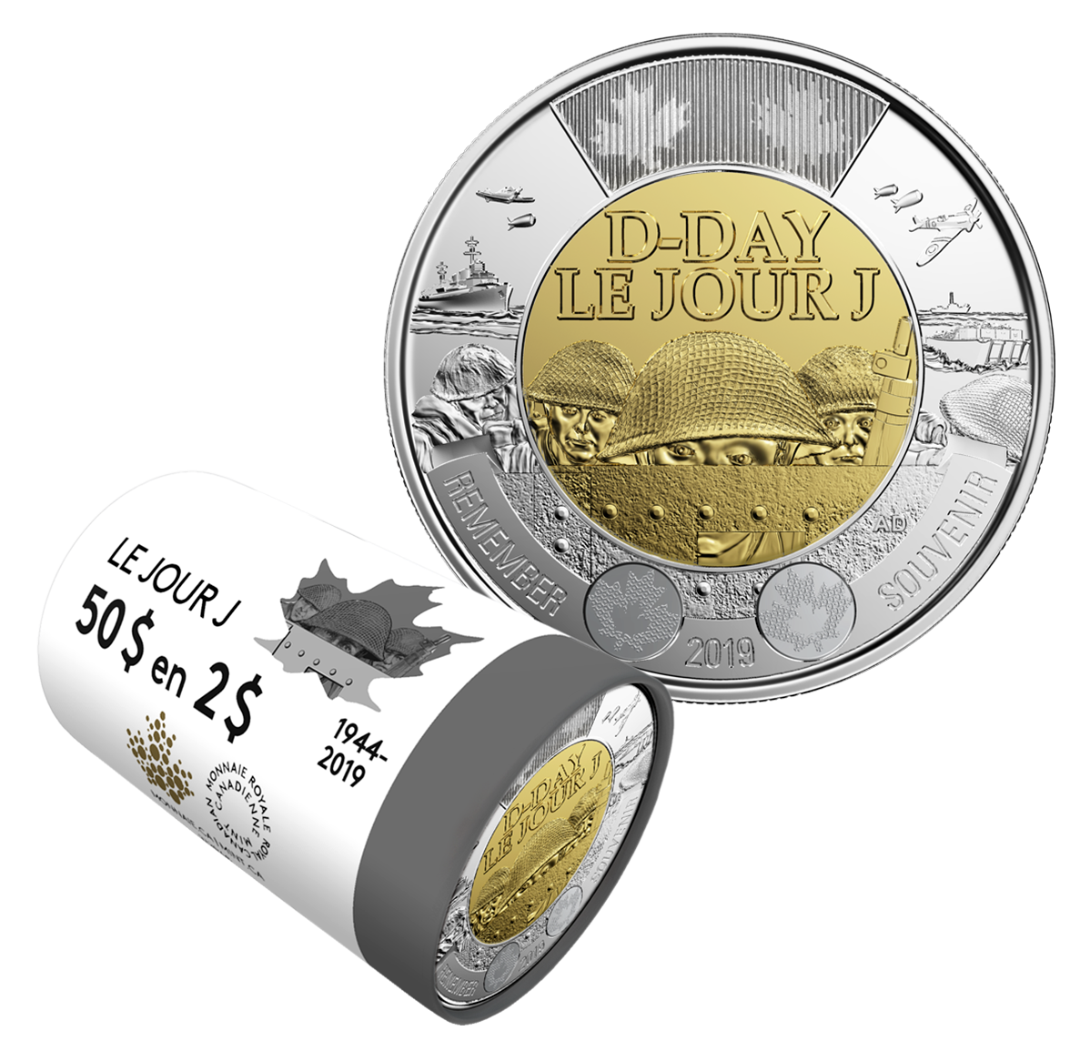 Non-Coloured $2 Special Wrap Roll: 75th Anniversary of D-Day - Mintage ...