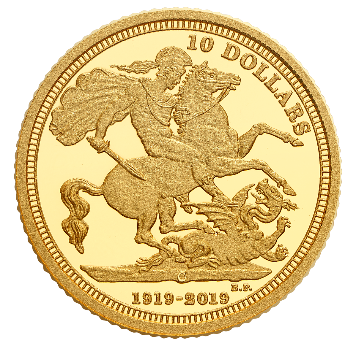 1/4 oz. Pure Gold Coin - The 1919 Sovereign: 100th Anniversary of the ...