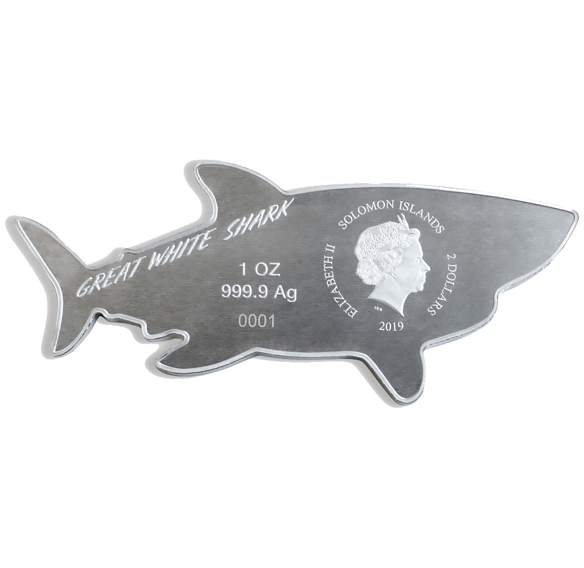 1 oz. Pure Silver Coin - The Great White Shark - Mintage: 2,500 (2019 ...