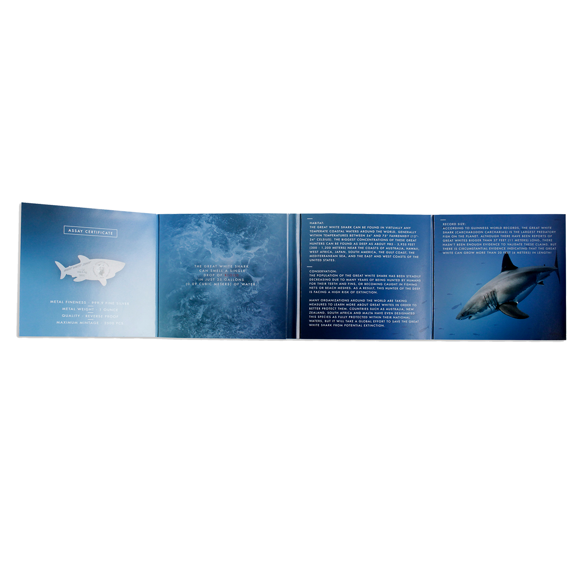 1 oz. Pure Silver Coin - The Great White Shark - Mintage: 2,500 (2019 ...