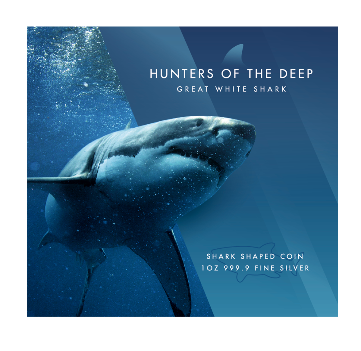 1 oz. Pure Silver Coin - The Great White Shark - Mintage: 2,500 (2019 ...