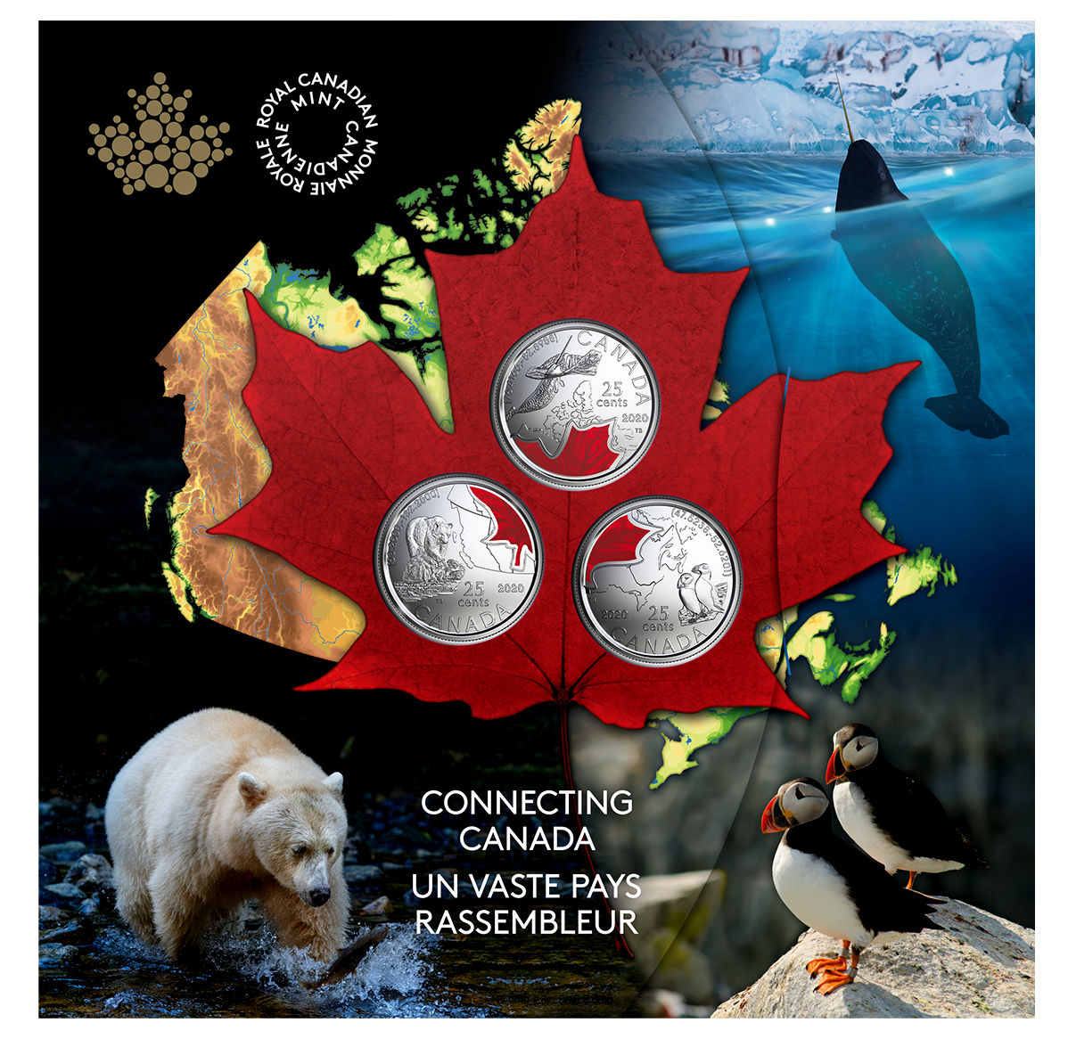 Connecting Canada - Special Edition 25-Cent 3-Coin Set (2020) | The Royal Canadian Mint