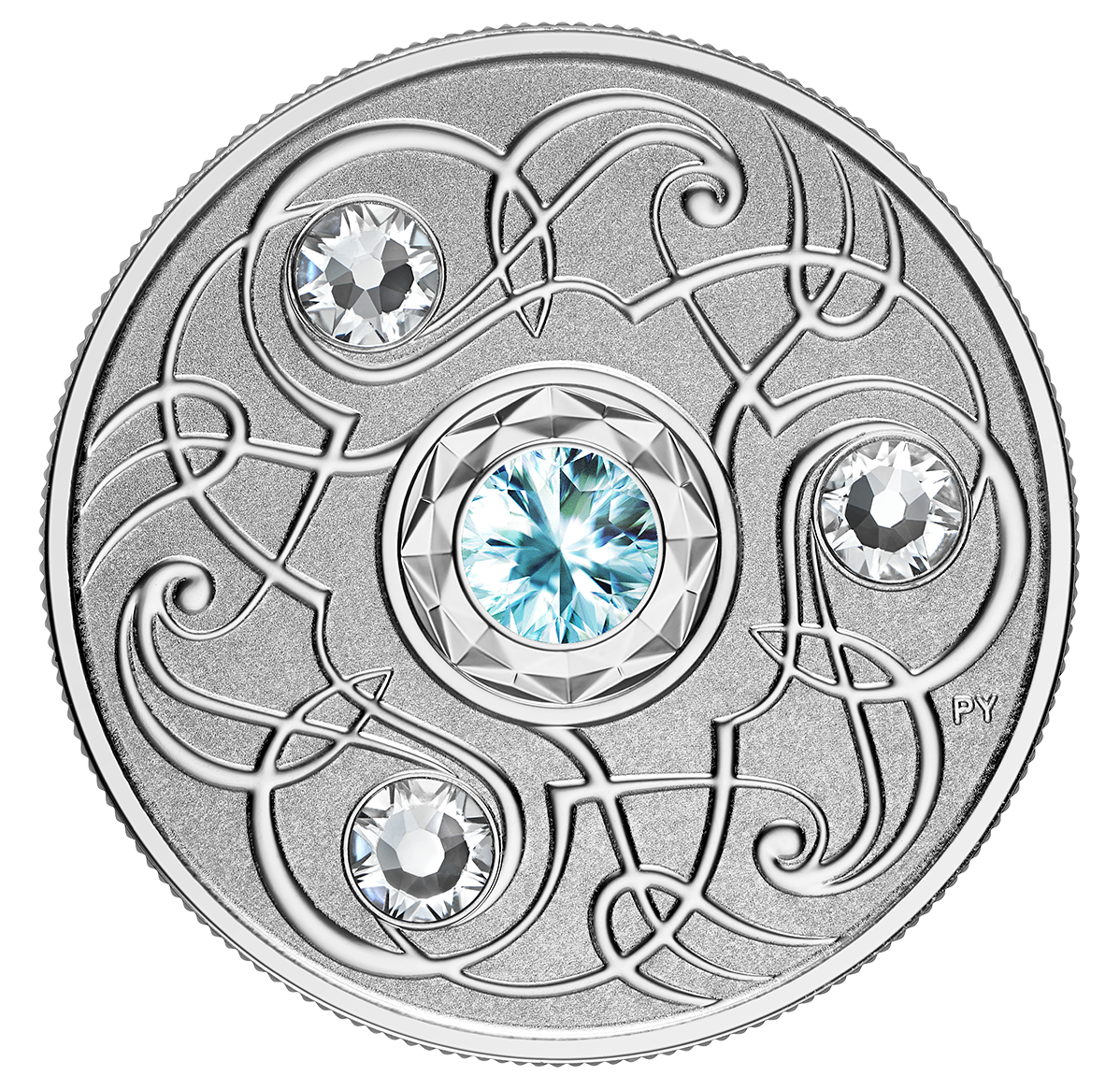 2020 March Birthstone - Pure Silver Coin with Swarovski® Crystals ...