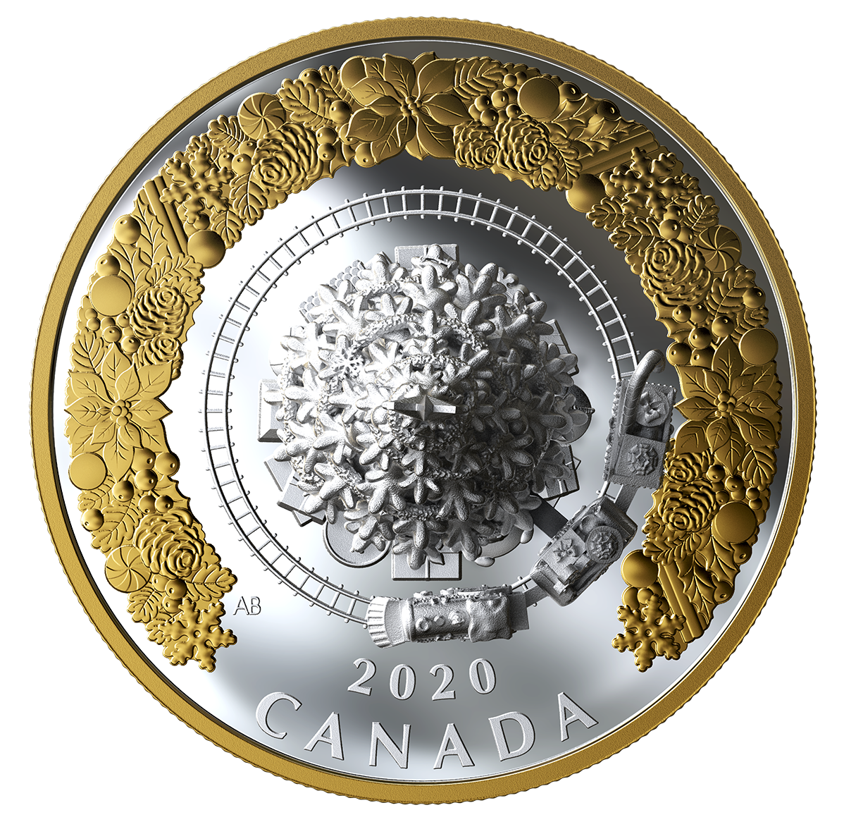 5 oz. Pure Silver Coin - Christmas Train - Mintage: 1,000 (2020) | The ...