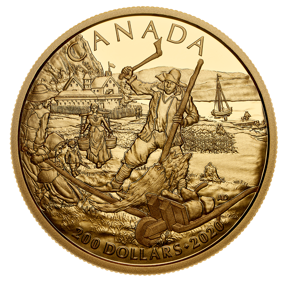 Pure Gold Coin - Early Canadian History: New France - Mintage: 1,000 ...