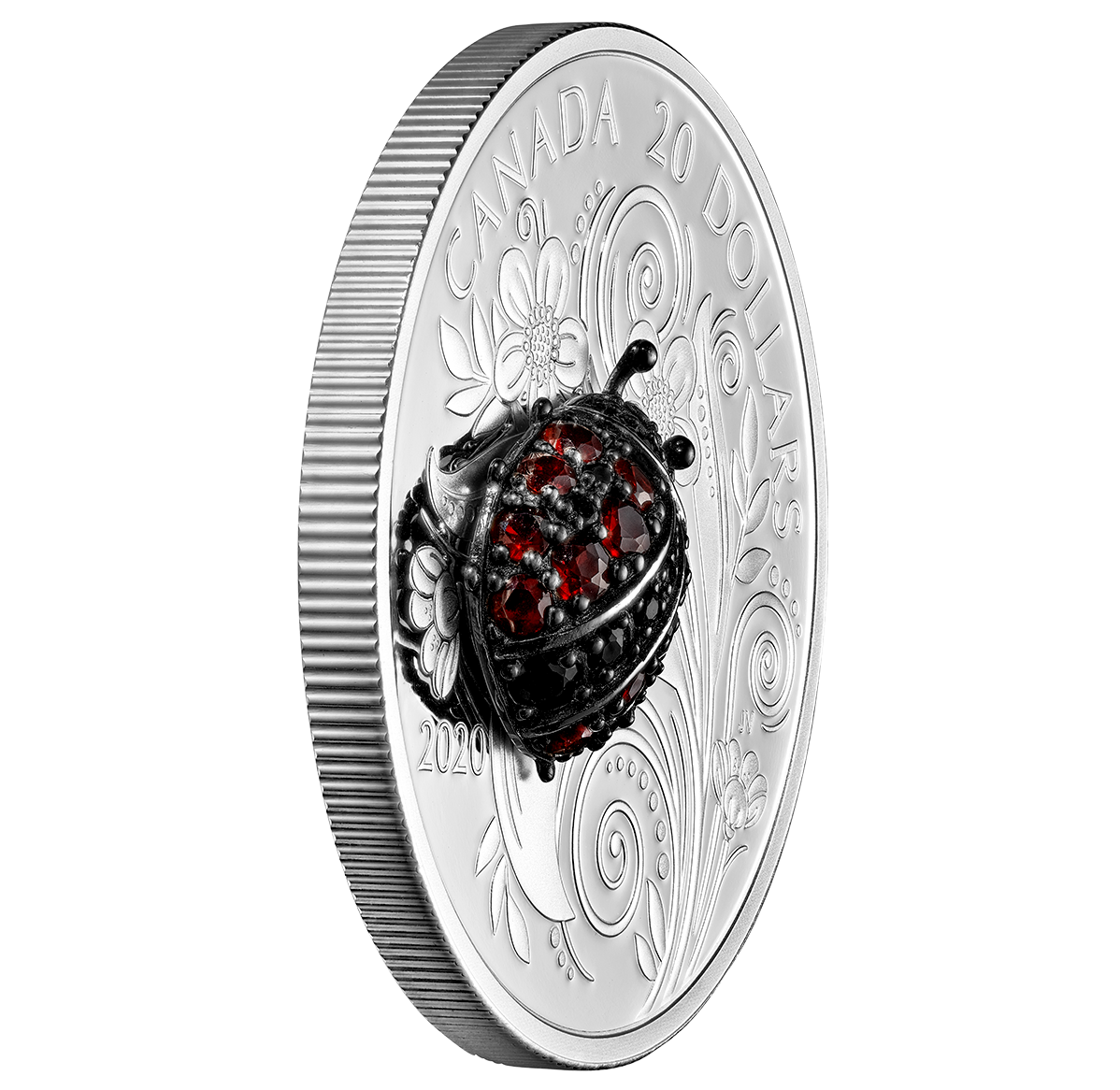1 oz. Pure Silver Coin - Bejeweled Bugs: Ladybug - Mintage: 3,000 (2020 ...